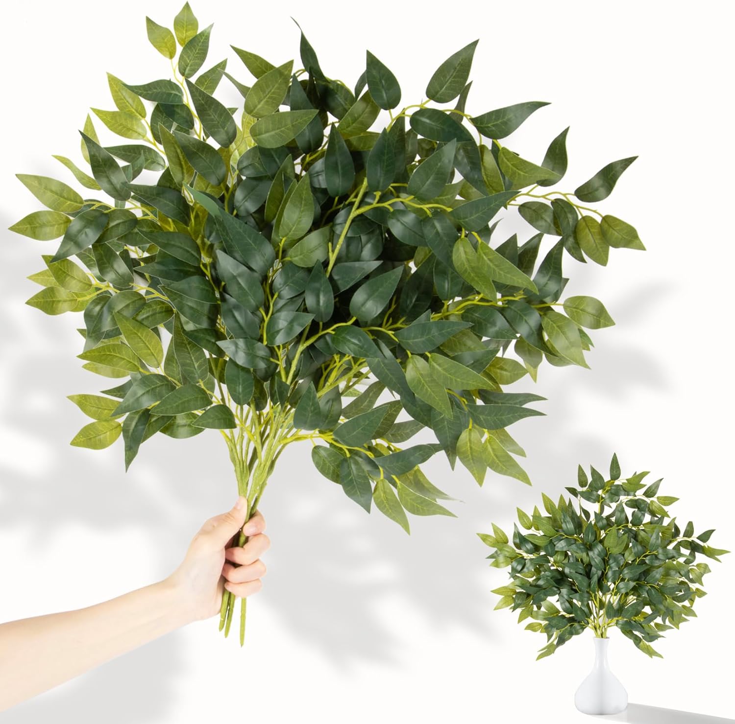 Amazon.com: Sukh 4PCS Italian Ruscus Greenery Artificial Faux Greenery ...