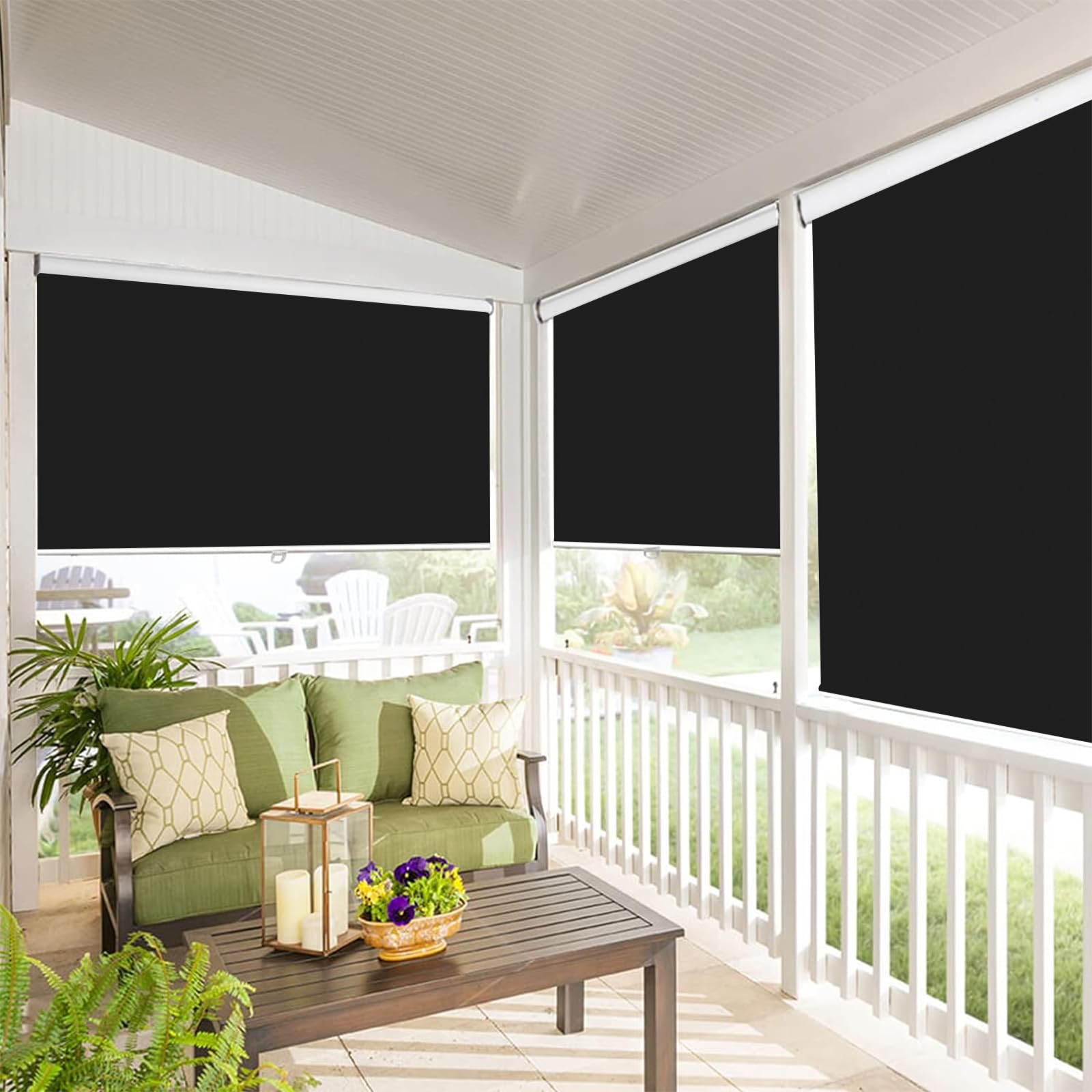 Amazon.com: Joydeco 100% Blackout Roller Shades for Windows, 48 Inch ...
