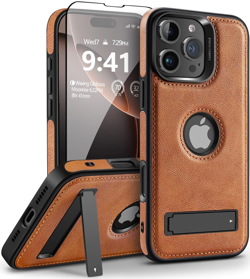 Amazon.com: WTCASE Strong Magnetic for iPhone 16 Pro Case Leather,[Compatible with MagSafe ...