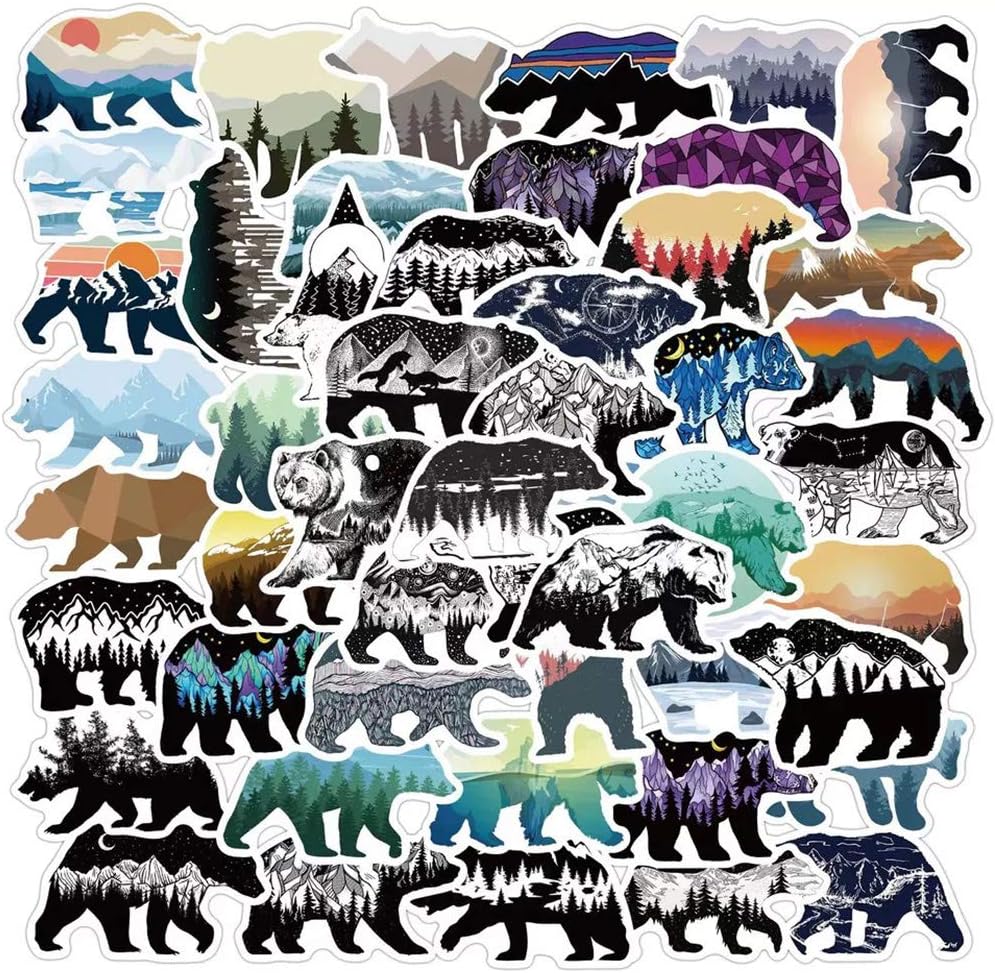 Amazon.com: VWAQ Bear Paw Print Floor Decals - Peel and Stick Footprint ...