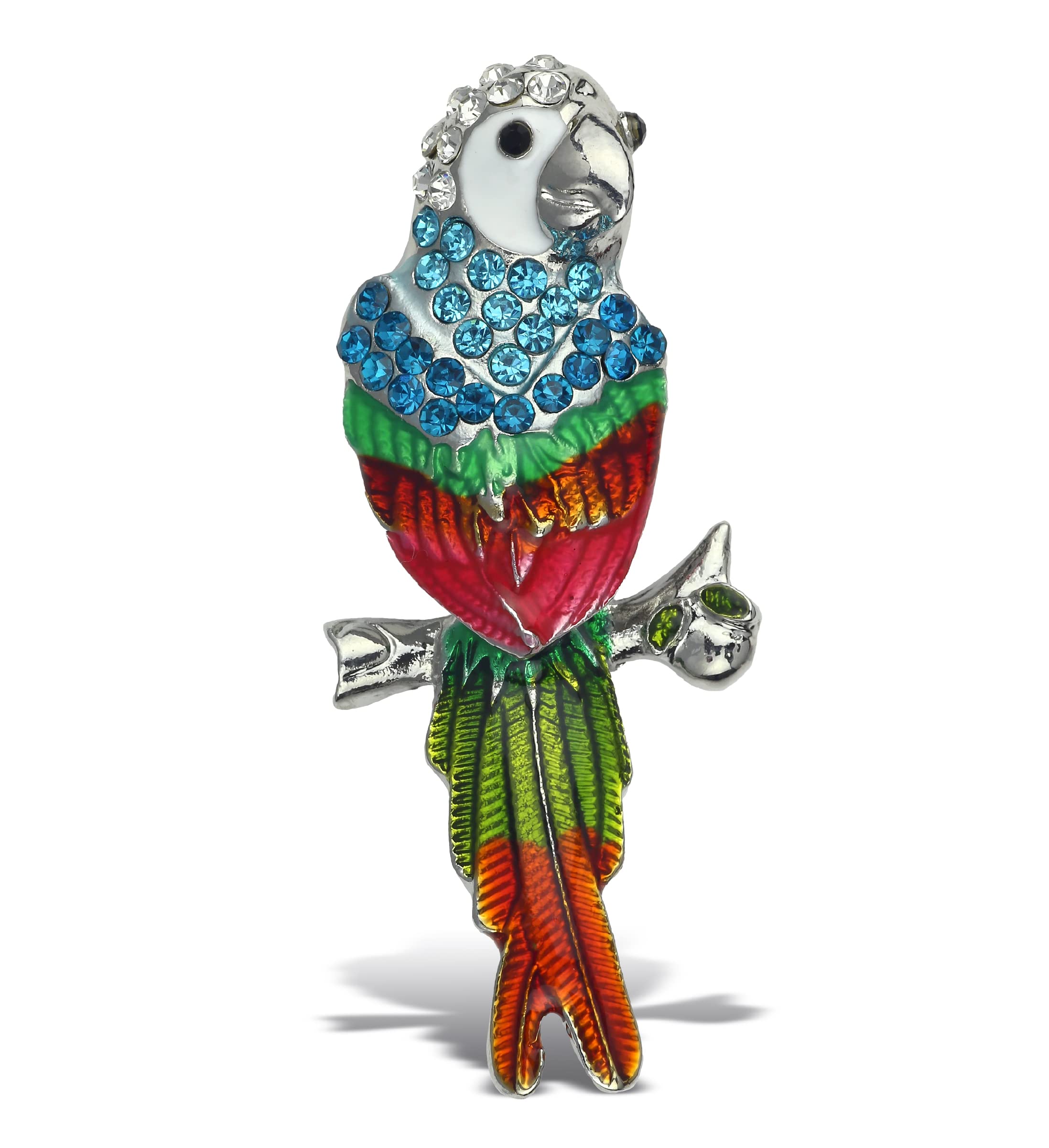 Amazon.com: Aqua79 Parrot Sparkling Refrigerator Magnet - Silver ...