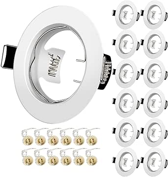 Tofisr LED Recessed Ceiling Light Mounting Frame Round White Spotlight ...