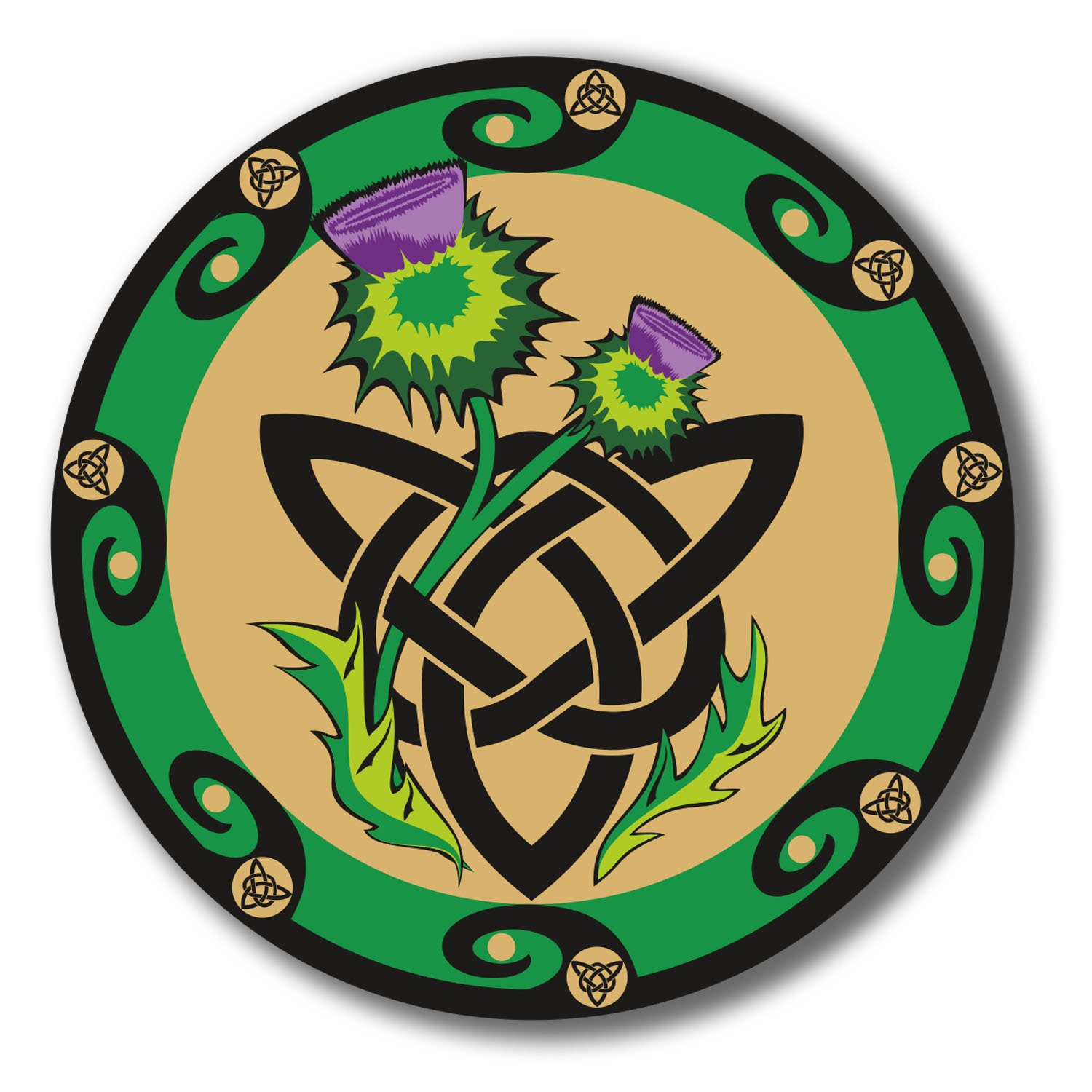 2 x Glossy Vinyl Stickers - Celtic Thistle Sign Travel Bike Laptop ...