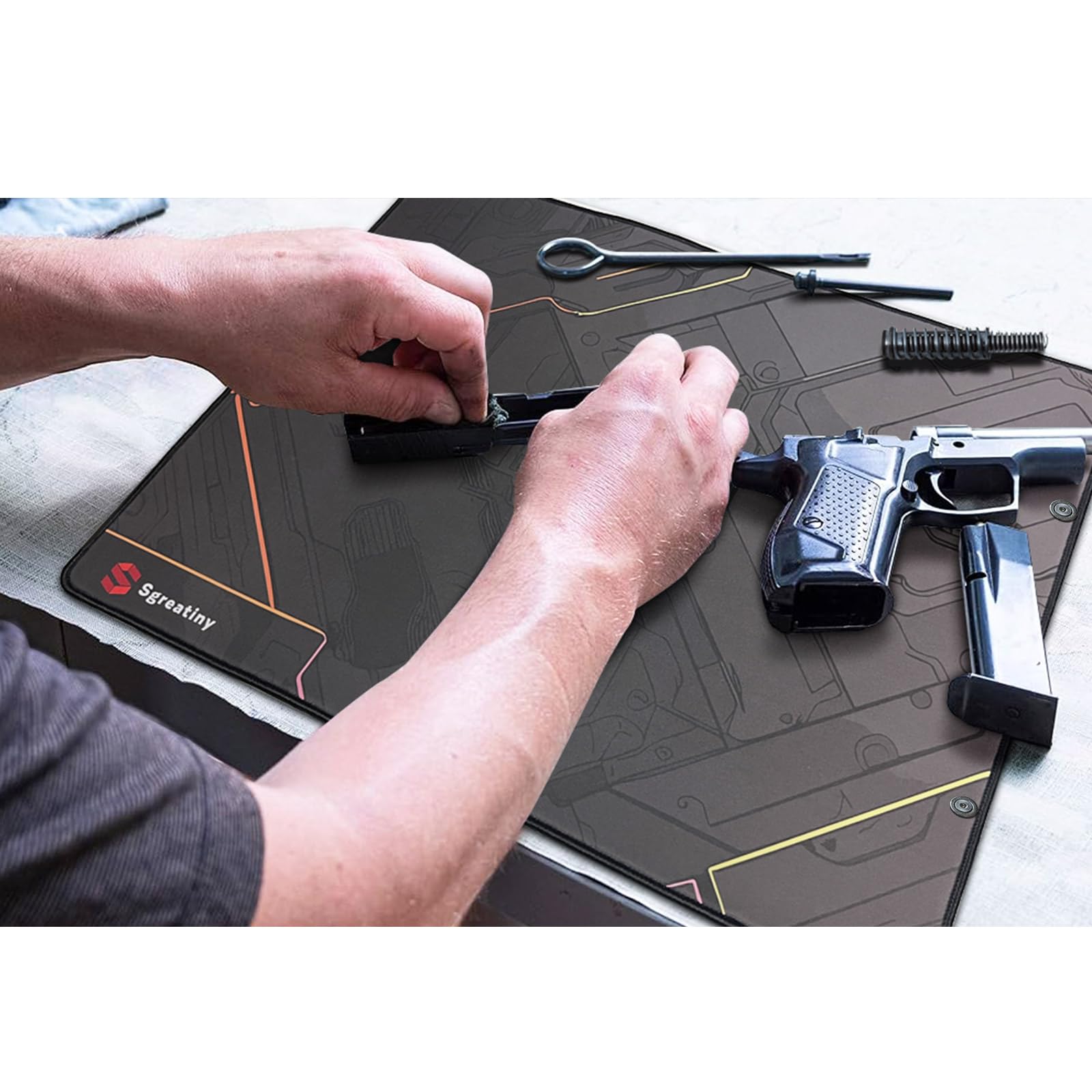 Snapklik.com : 20"x 16" Large Gun Cleaning Mat,Work mat,Double ...