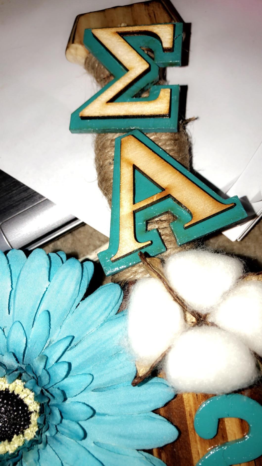 Amazon.com: 1 Pack Official Greek Wooden Letters for Crafts, Sigma - 2 ...