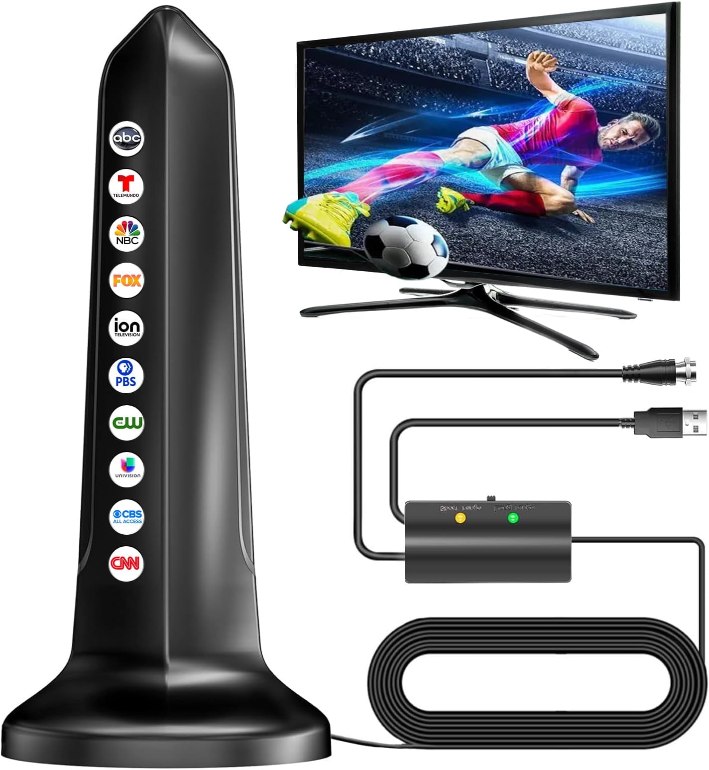 Amazon.com: 2024 Upgraded TV Antenna, 770+ Miles Range Smart Digital ...