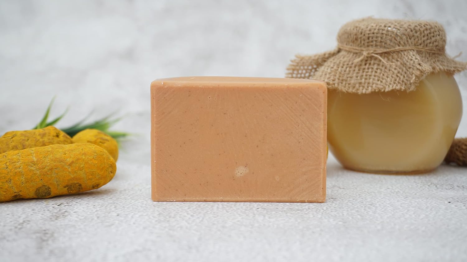 Buy RIJUH Handmade Ayurvedic Cow Ghee Herbal Turmeric Soap | Solid Soap ...