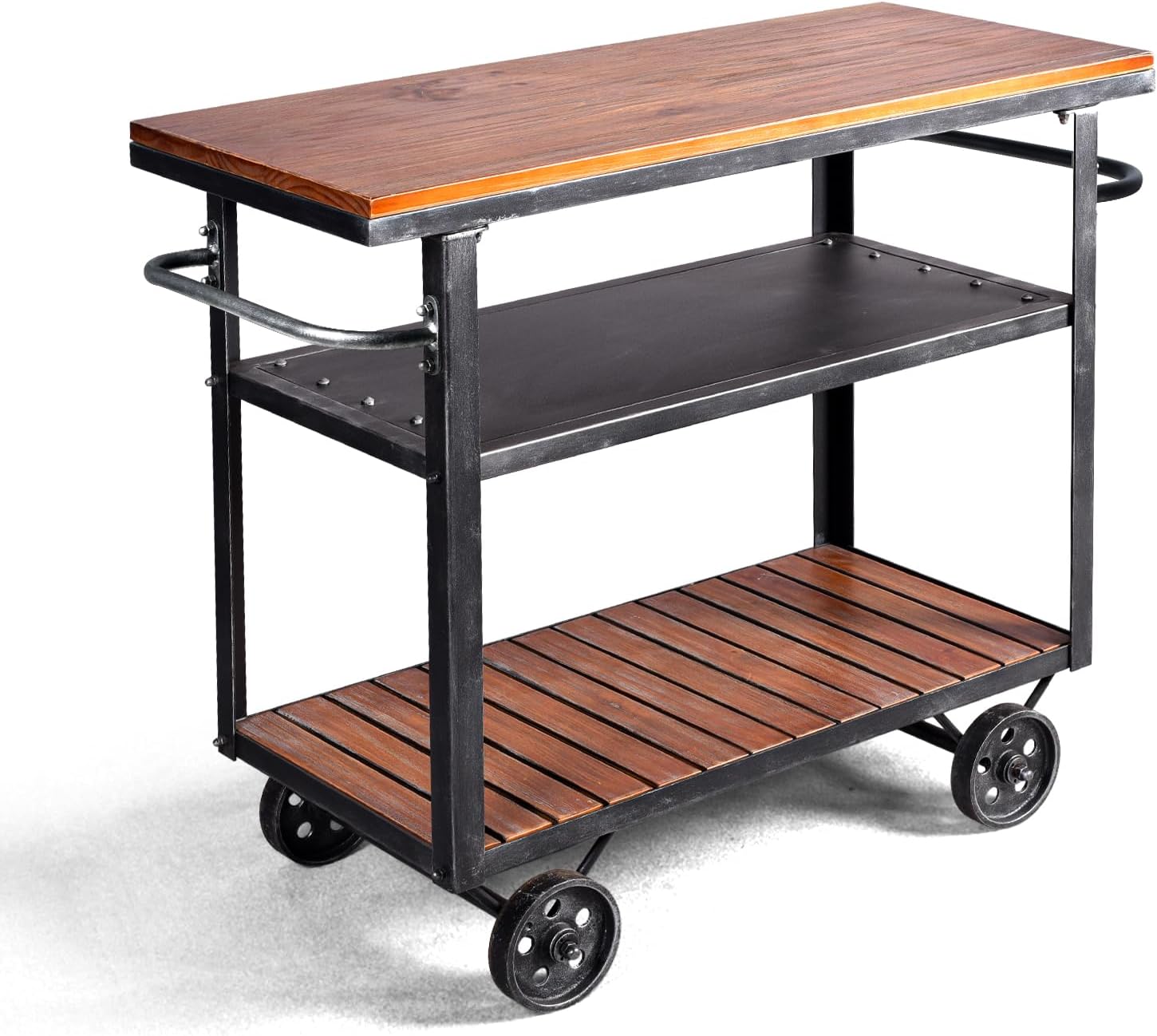 Amazon.com : Safavieh -Outdoor Collection Orland Natural Wood Tea ...