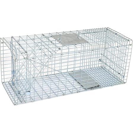 Amazon.com : 32 Inch Humane Live Animal Cage Trap Steel Catch Release ...