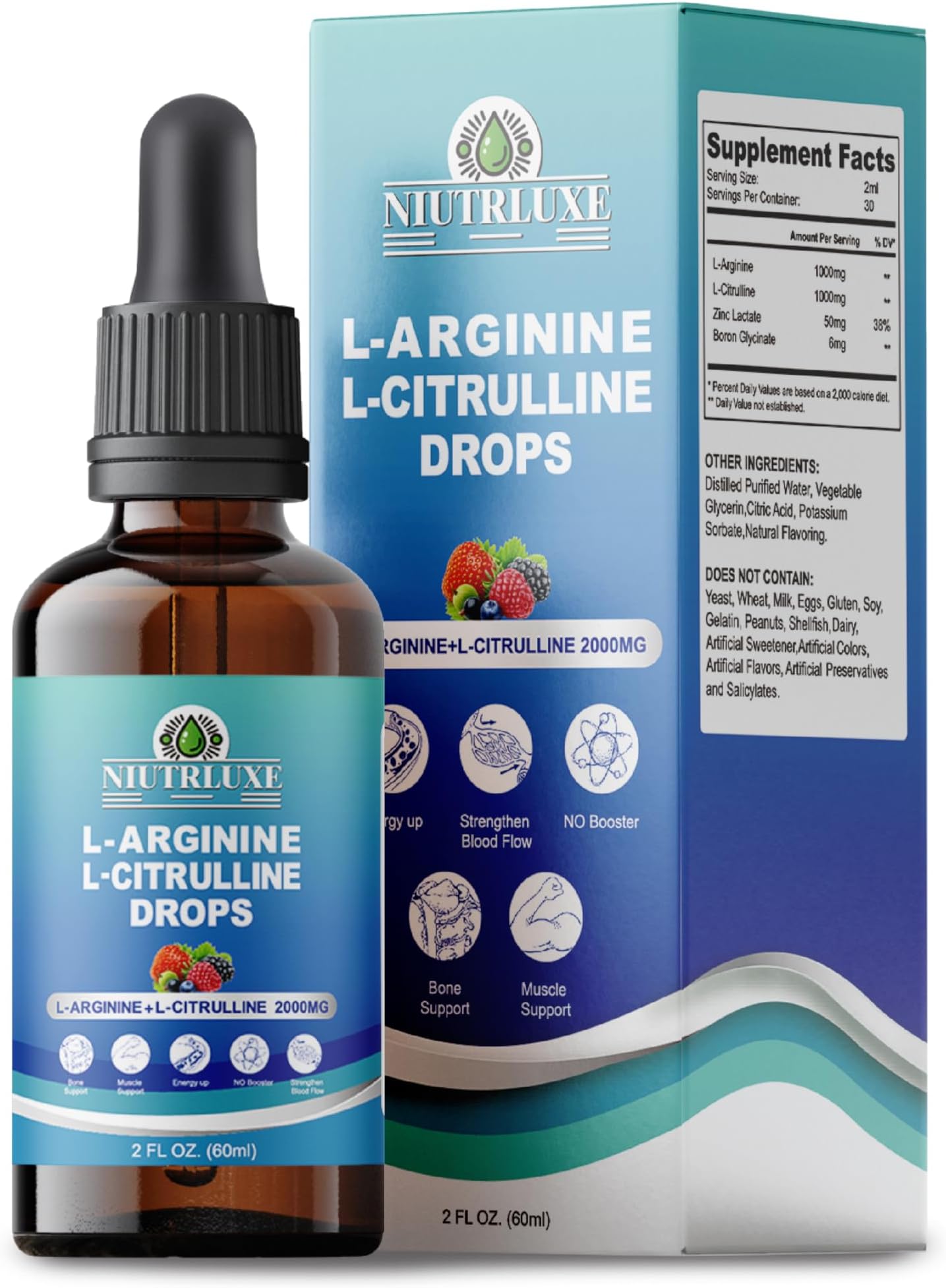 Amazon.com: Cardio Cocktail Liquid Nitric Oxide 32 fl oz, - L-Arginine ...