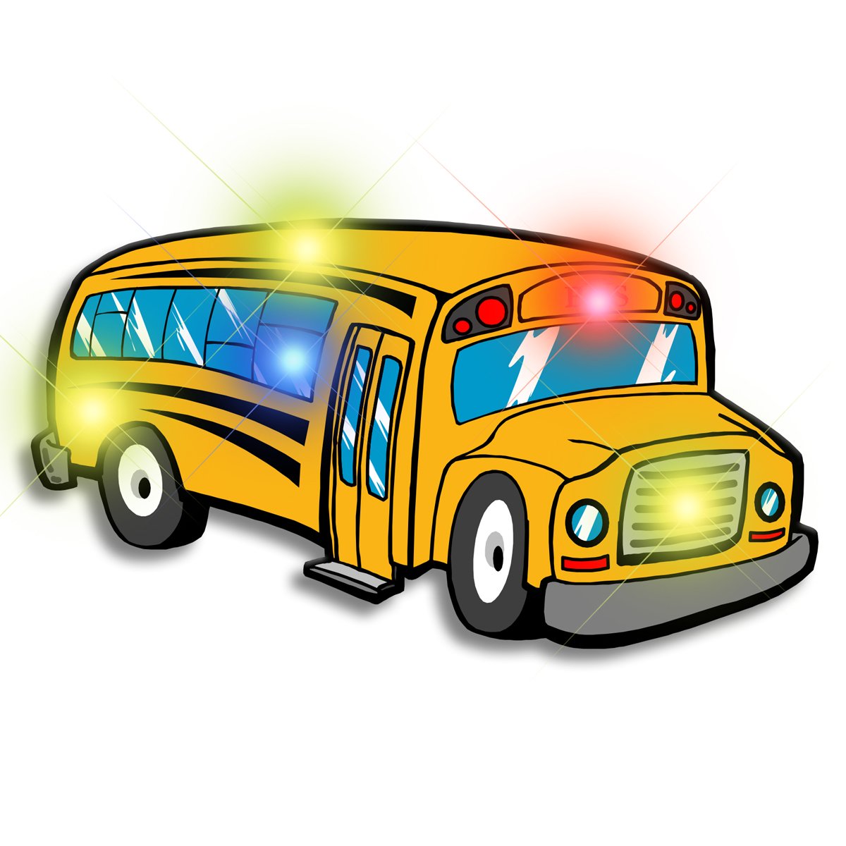 Amazon.com: Light Up School Bus Flashing Blinking LED Body Light Lapel ...