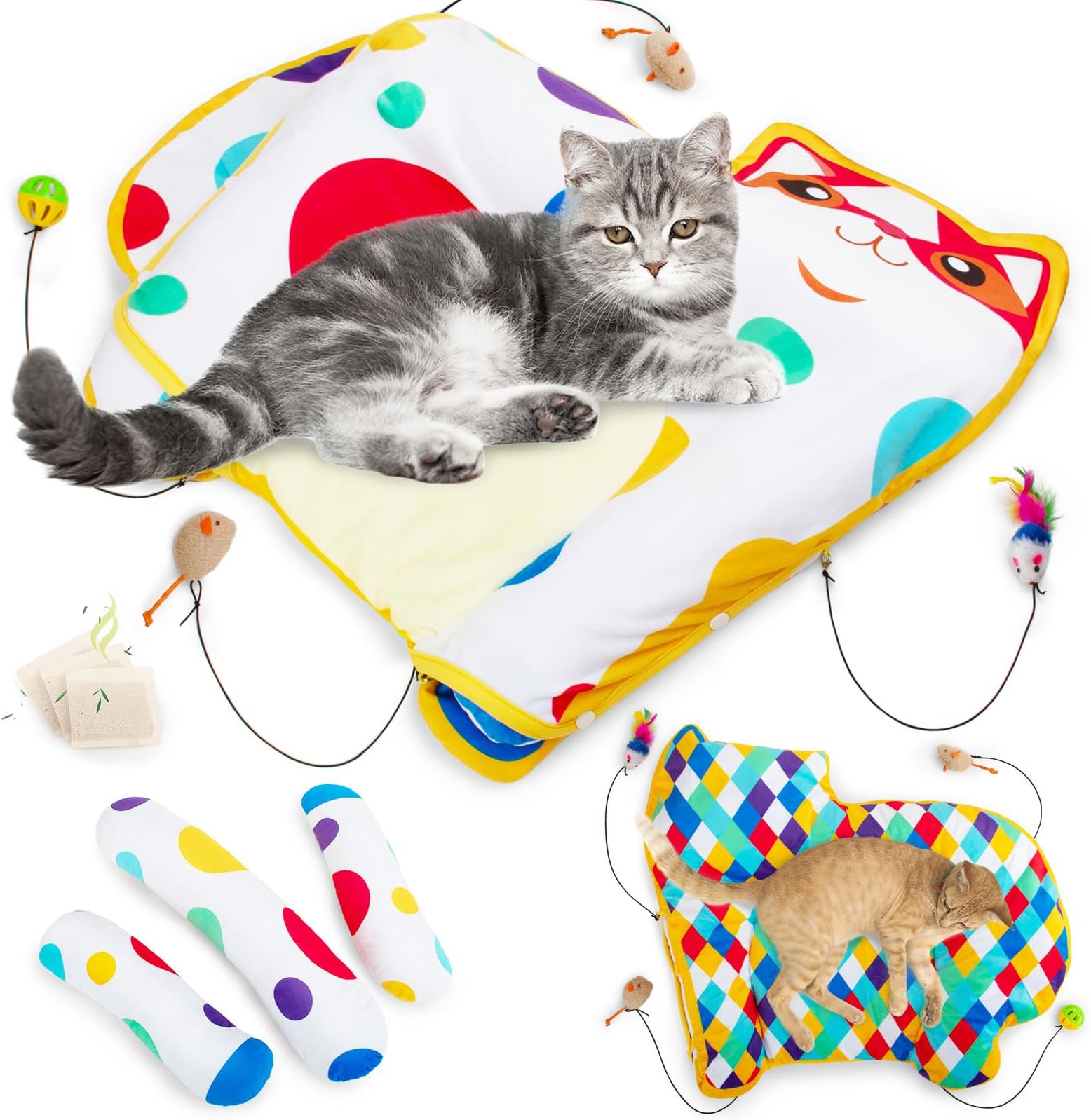 Amazon.com : Mootop Cat Mat, Cat Bed, Cat Blanket for Indoor Cats ...