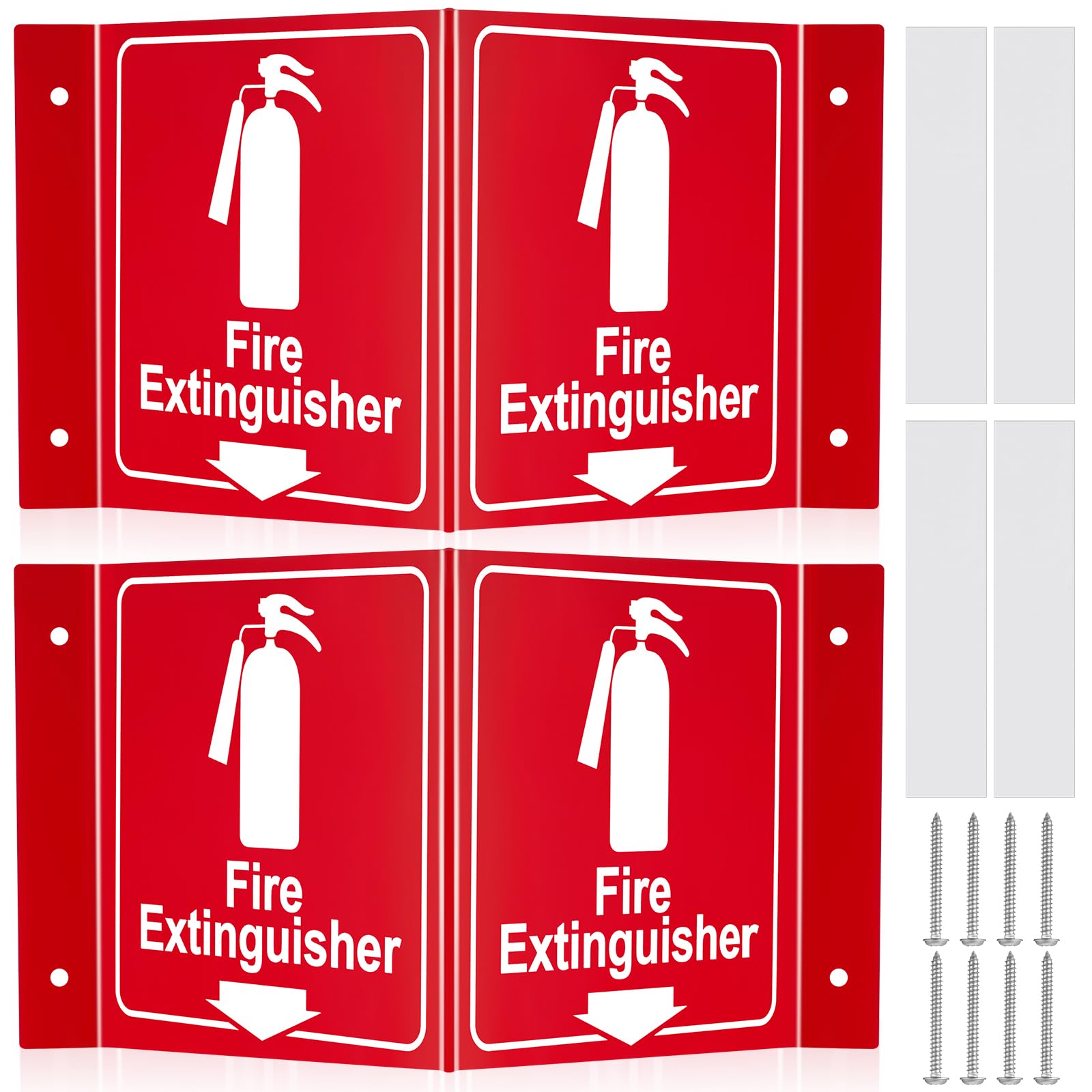 Snapklik.com : Soaoo 2 Sets 3D Fire Extinguisher Projecting Sign