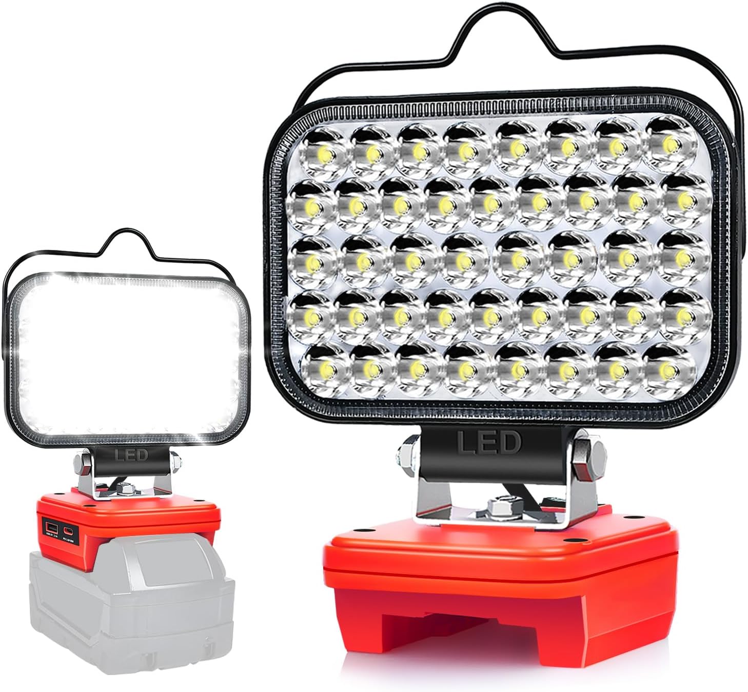 Cordless LED Work Light for Milwaukee 18V M18 Battery, Portable ...