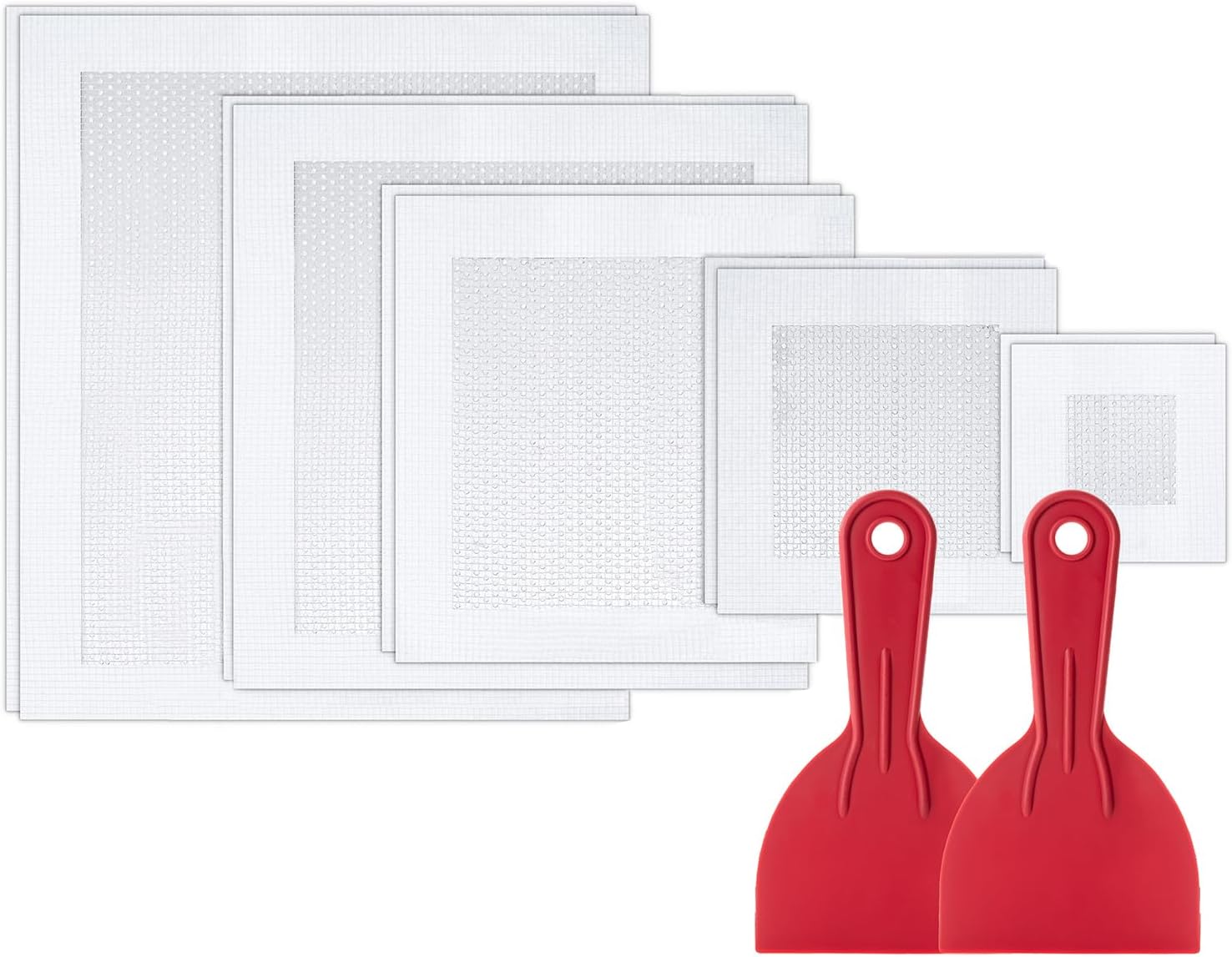 Bates- Drywall Repair Kit, 12 pcs, 2/4/6/8/10 inch, Dry Wall Patch Kits ...