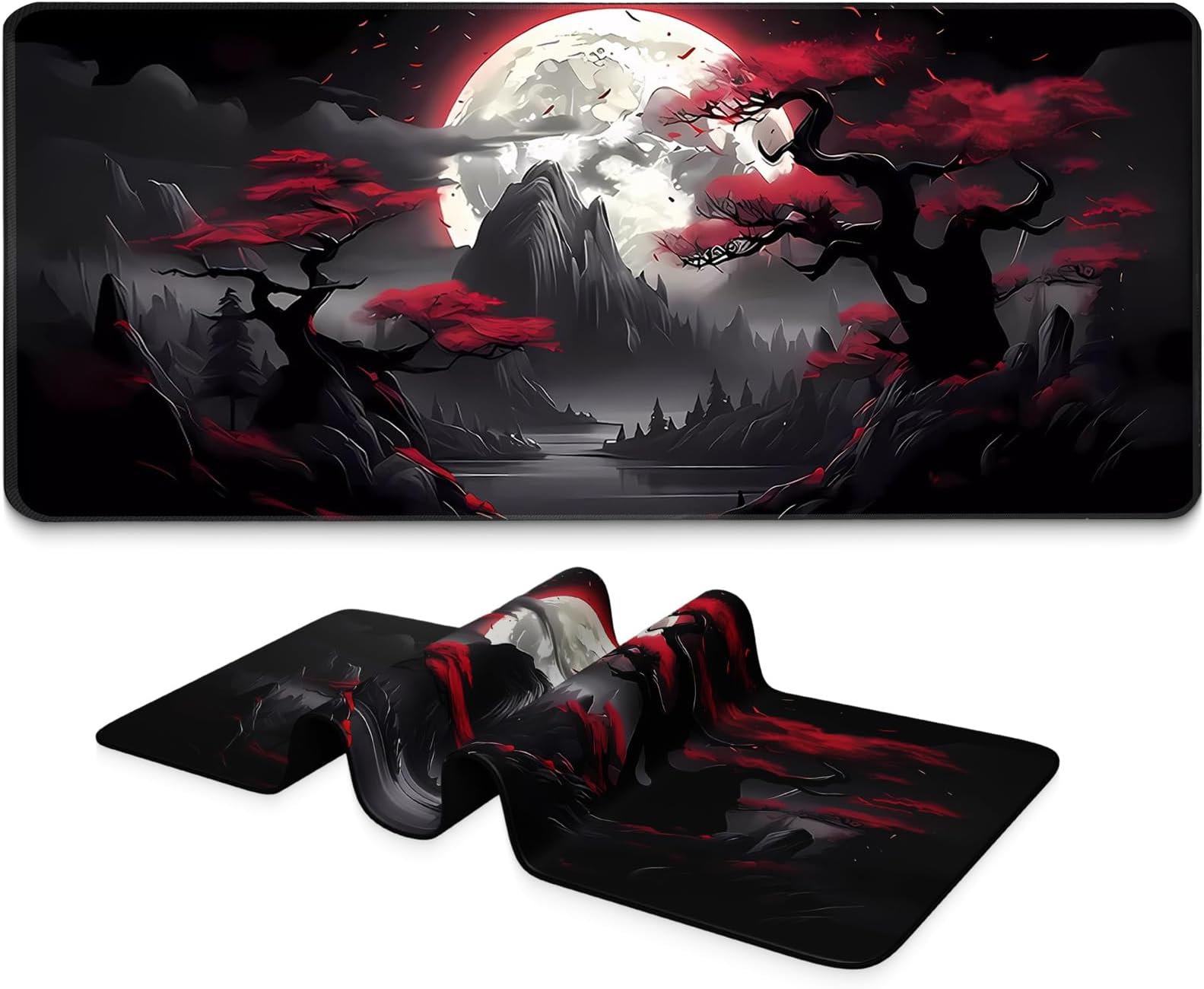 Amazon.com: Japanese Sakura Gaming Mouse Pad, Anime Gaming Keyboard Mat ...