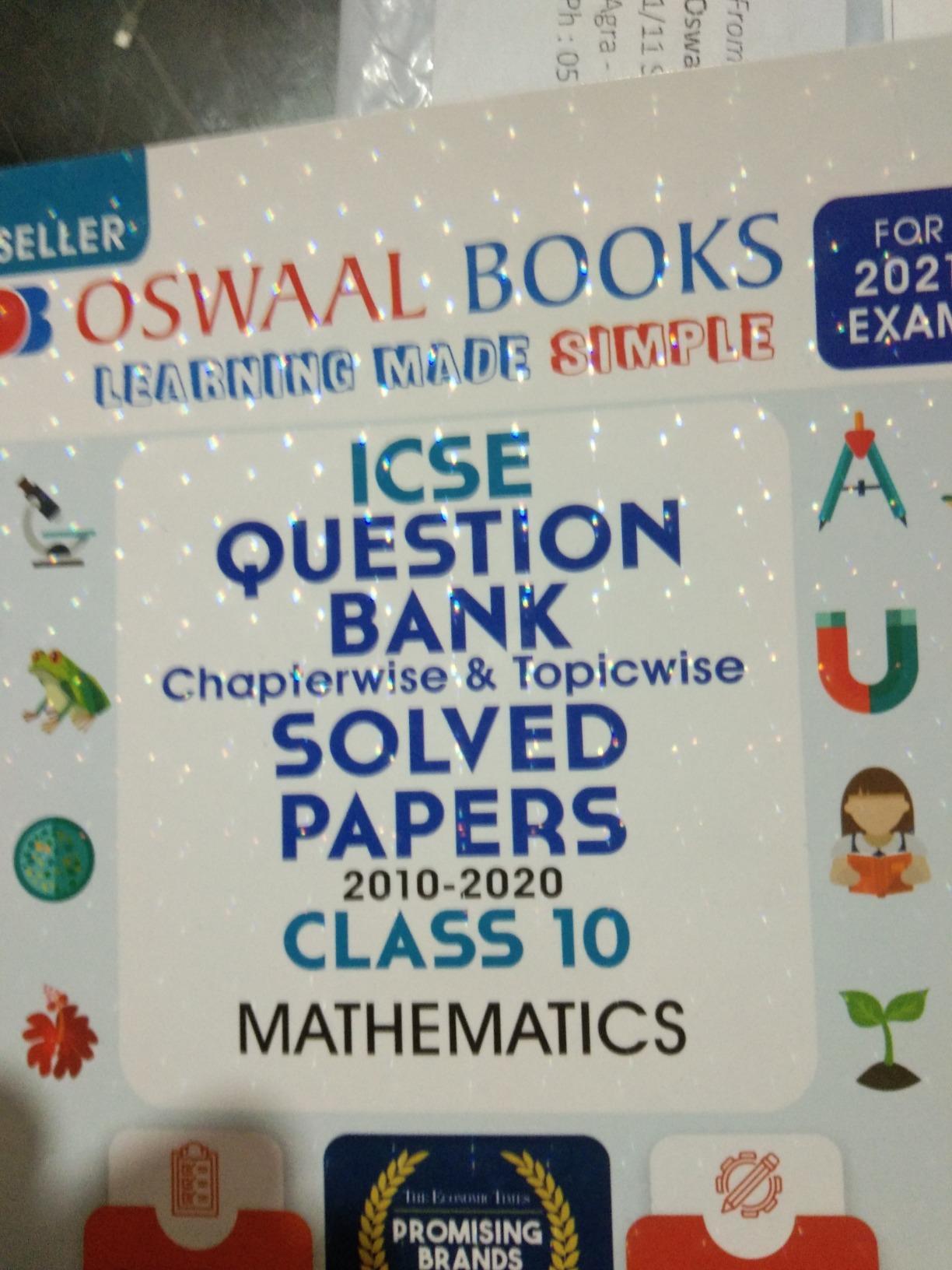 Oswaal ICSE Question Bank Class 10 Mathematics Book Chapterwise ...
