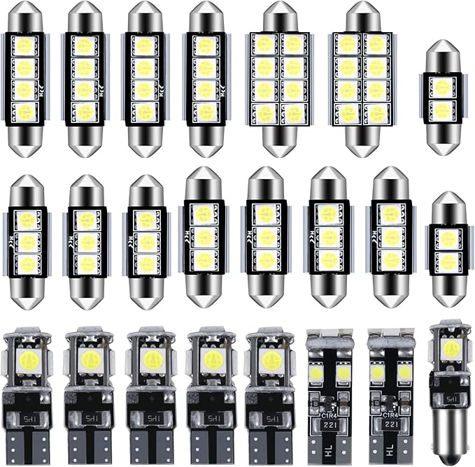 AIEX Led Interior Light Kit, 23pcs T10 Interior Car Lights Led Bulbs ...