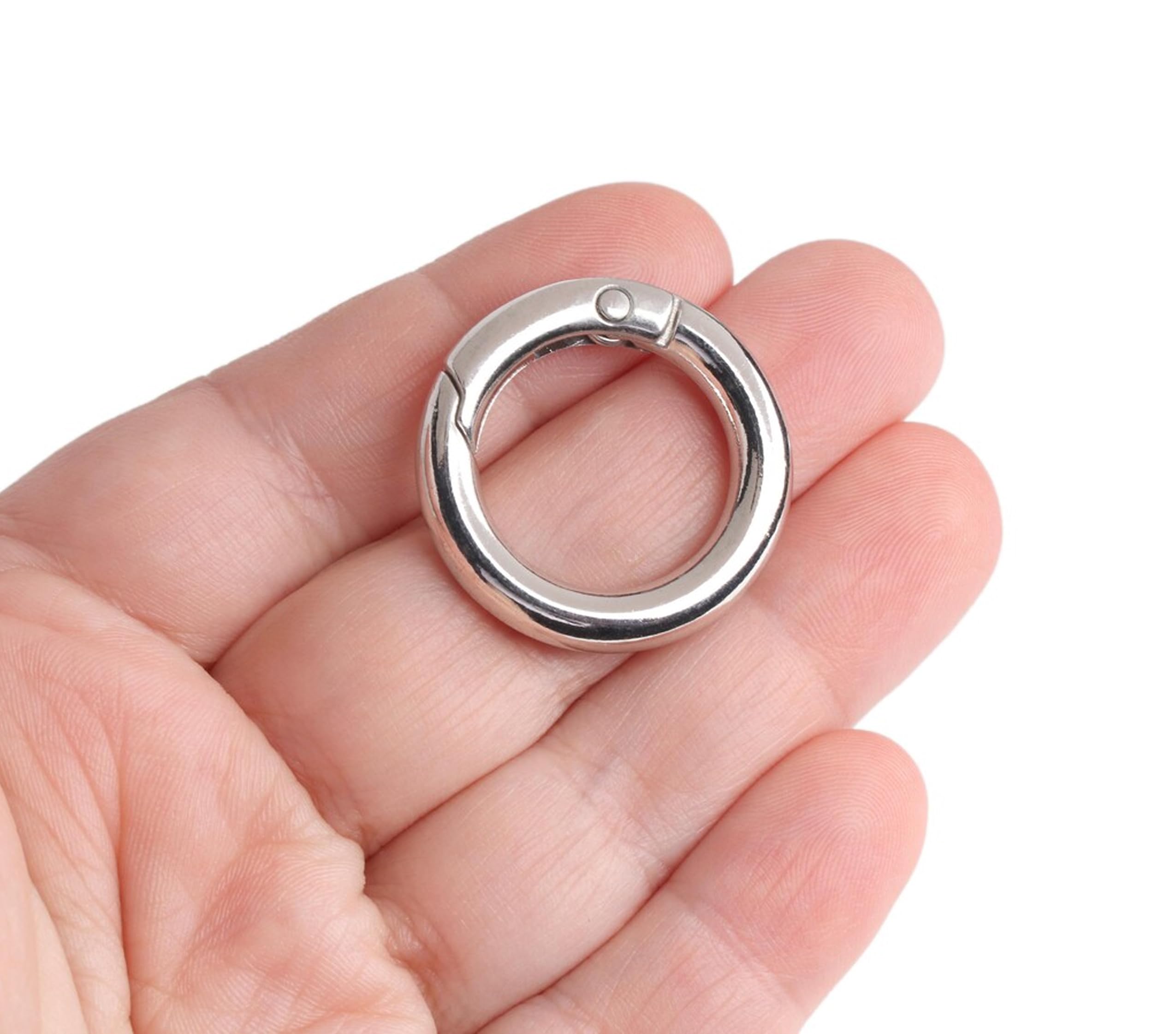 Craft Affair | 35mm Round Spring Snap Ring (Pack of 5) Carabiners Zinc ...
