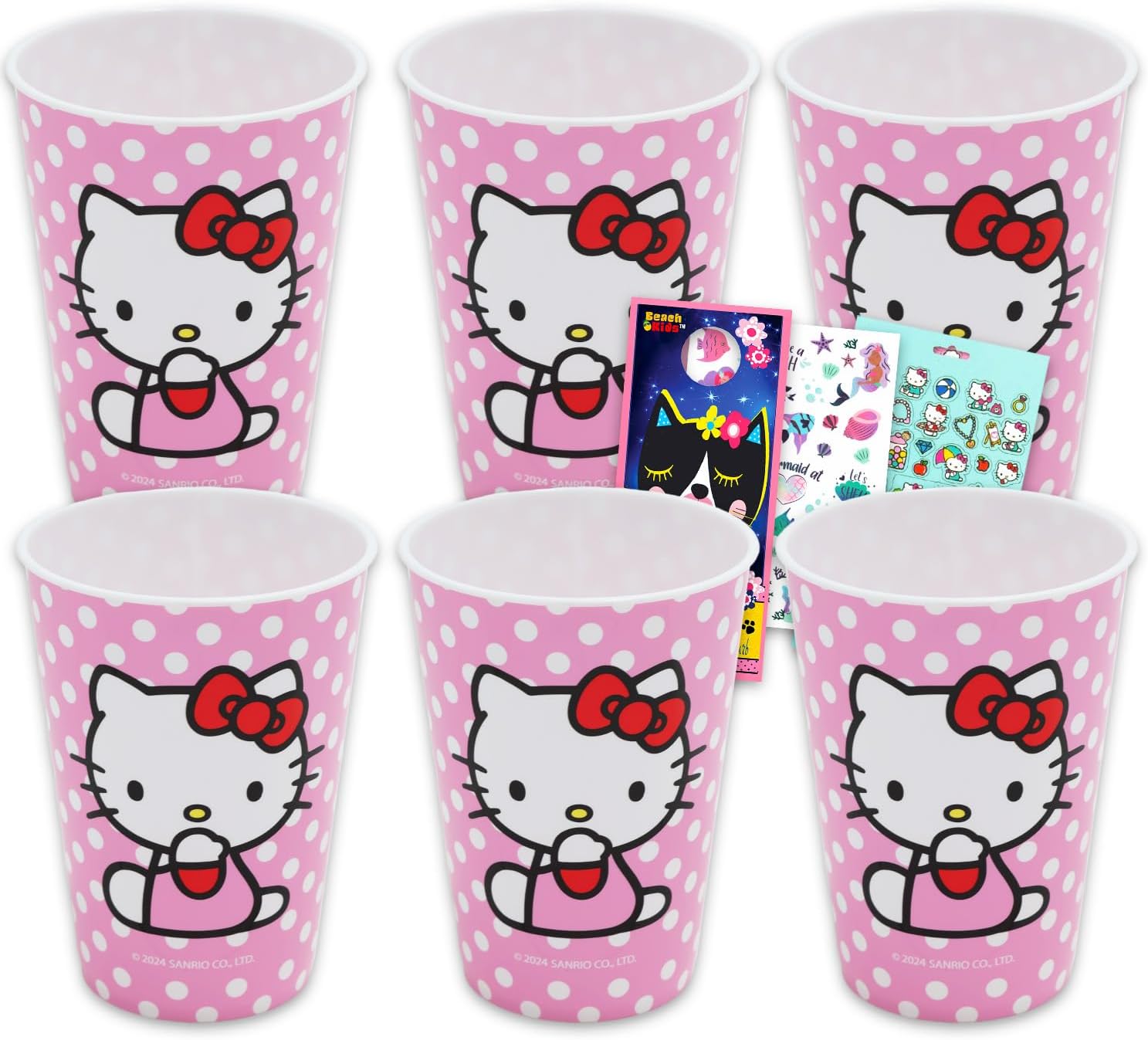 Amazon.com: SANRIO Hello Kitty Kids 15 Oz Reusable Tumbler Cup - Hello ...
