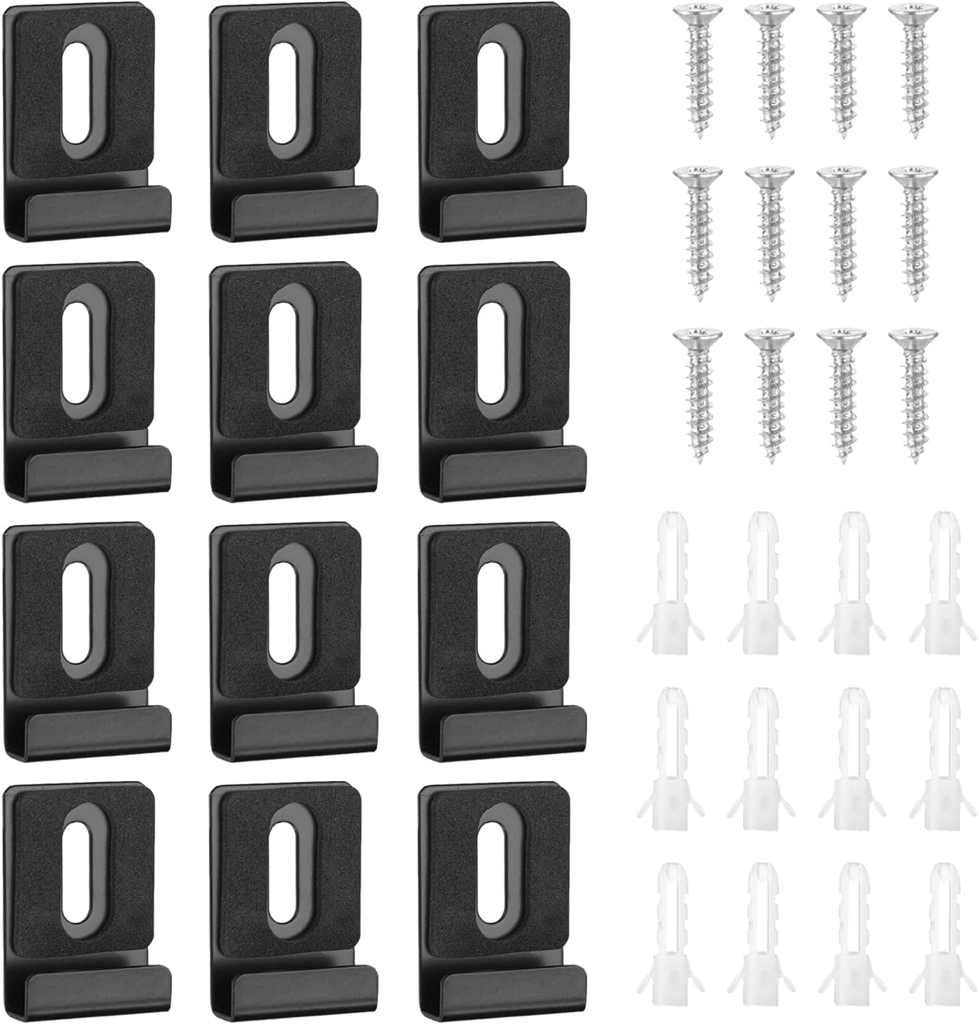 12 Pcs Metal Mirror Holder Clips Kit, MaehSab Mirror Hanger Clips with ...