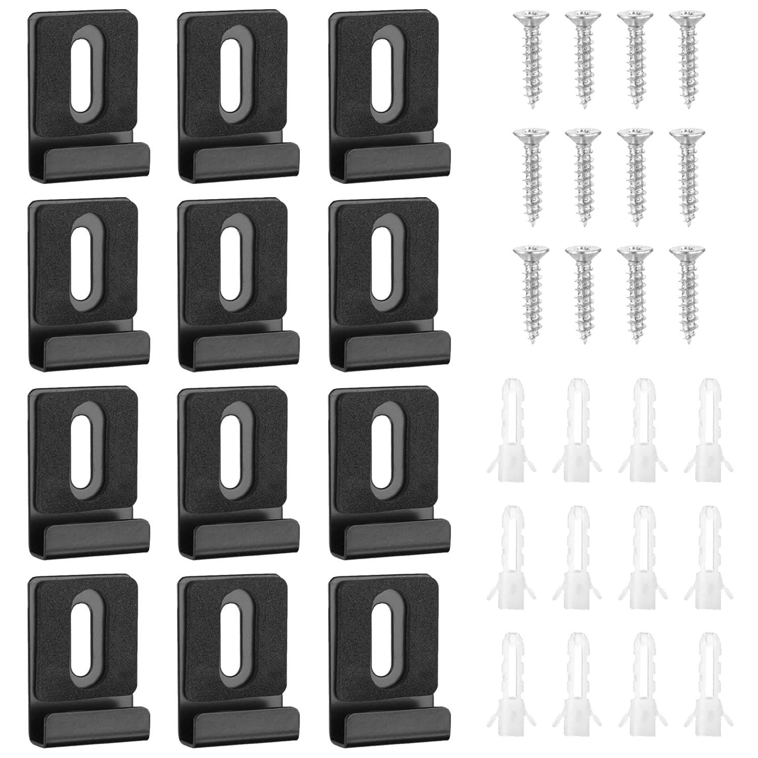 12 Pcs Metal Mirror Holder Clips Kit, MaehSab Mirror Hanger Clips with ...