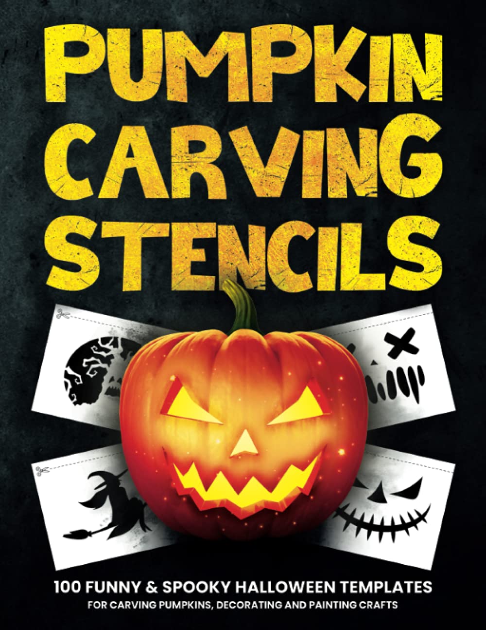 Pumpkin Carving Stencils: 100 Funny & Spooky Halloween Templates for ...