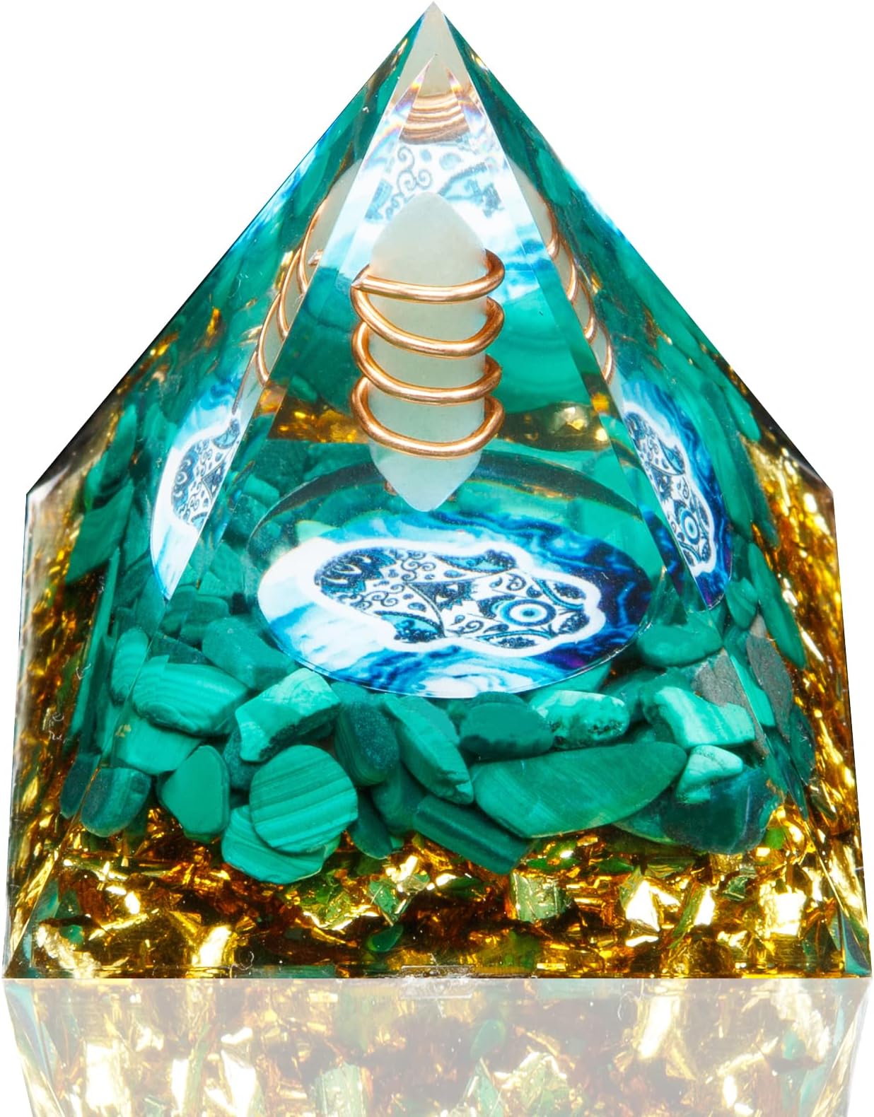 Amazon.com: Orgone Pyramid, Small Healing Crystal Pyramid Porstive ...