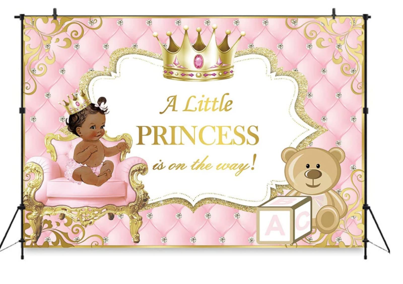 Pink And Gold Princess Background