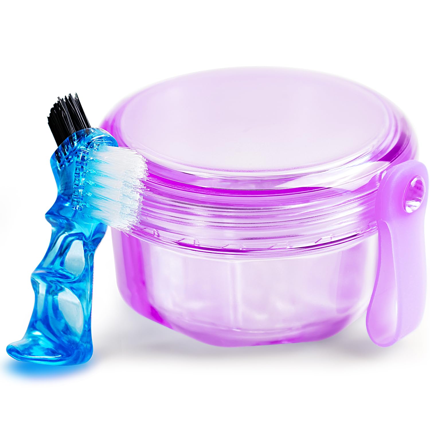 Amazon.com : Leak Proof Purple Denture Cups for Soaking Dentures ...