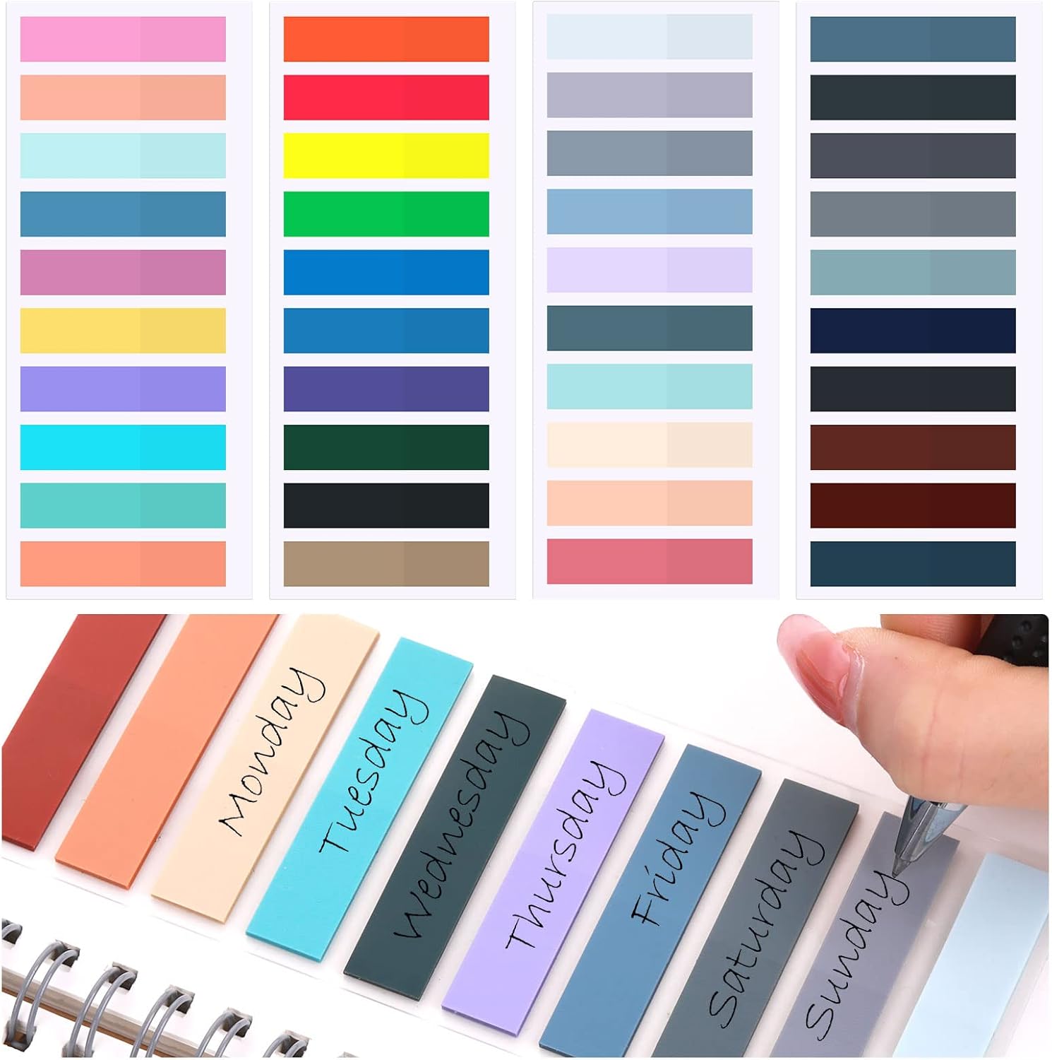 Amazon.com : Prasacco 800 Pcs Sticky Tabs Transparent Book Tabs ...