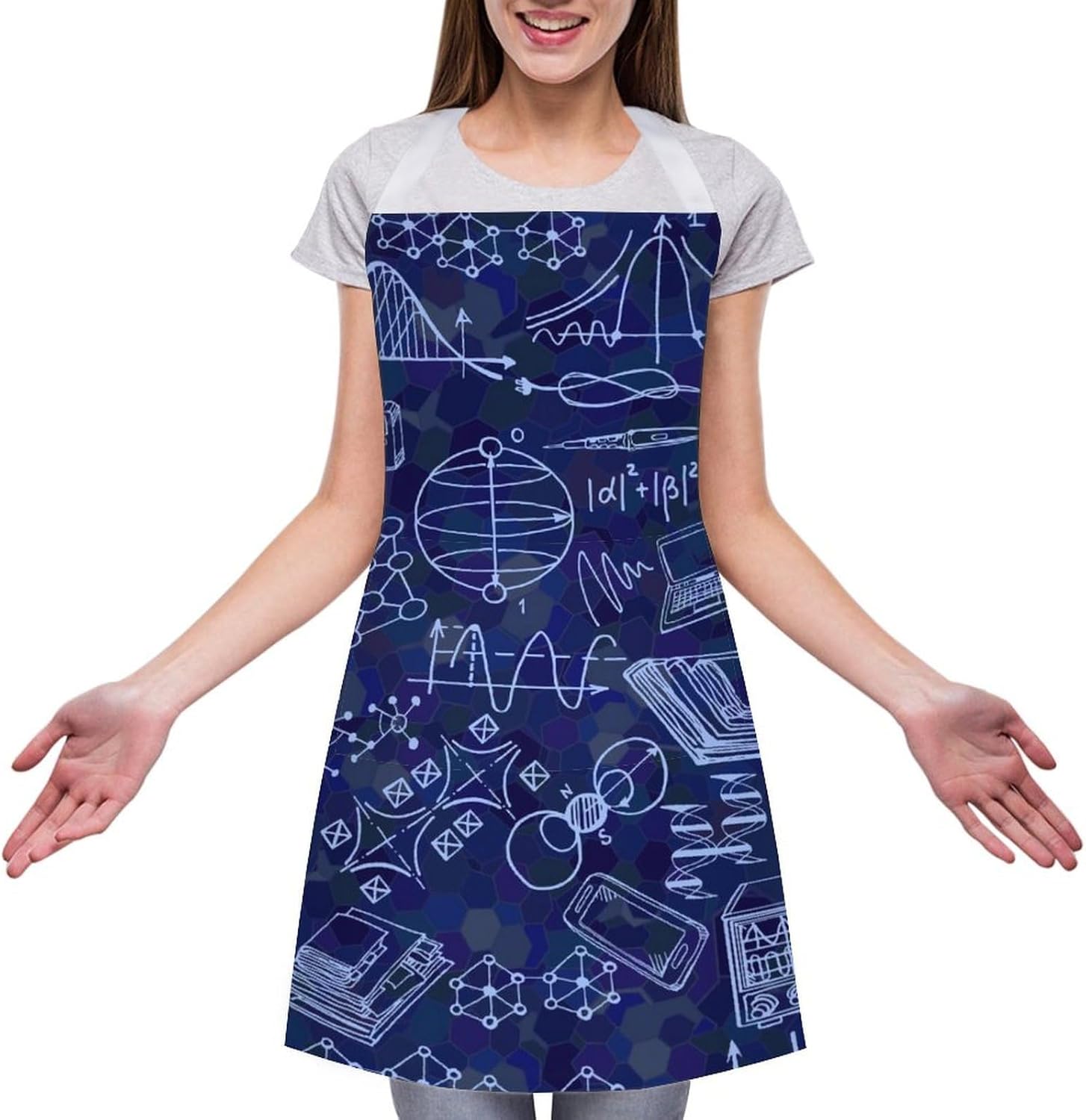 Physics Elements Science Funny Bib Aprons Adjustable Kitchen Chef Apron ...