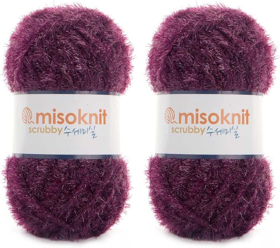 Amazon.com: Misoknit Pastel Scrubby Yarn for dishcloths Crocheting 2 ...