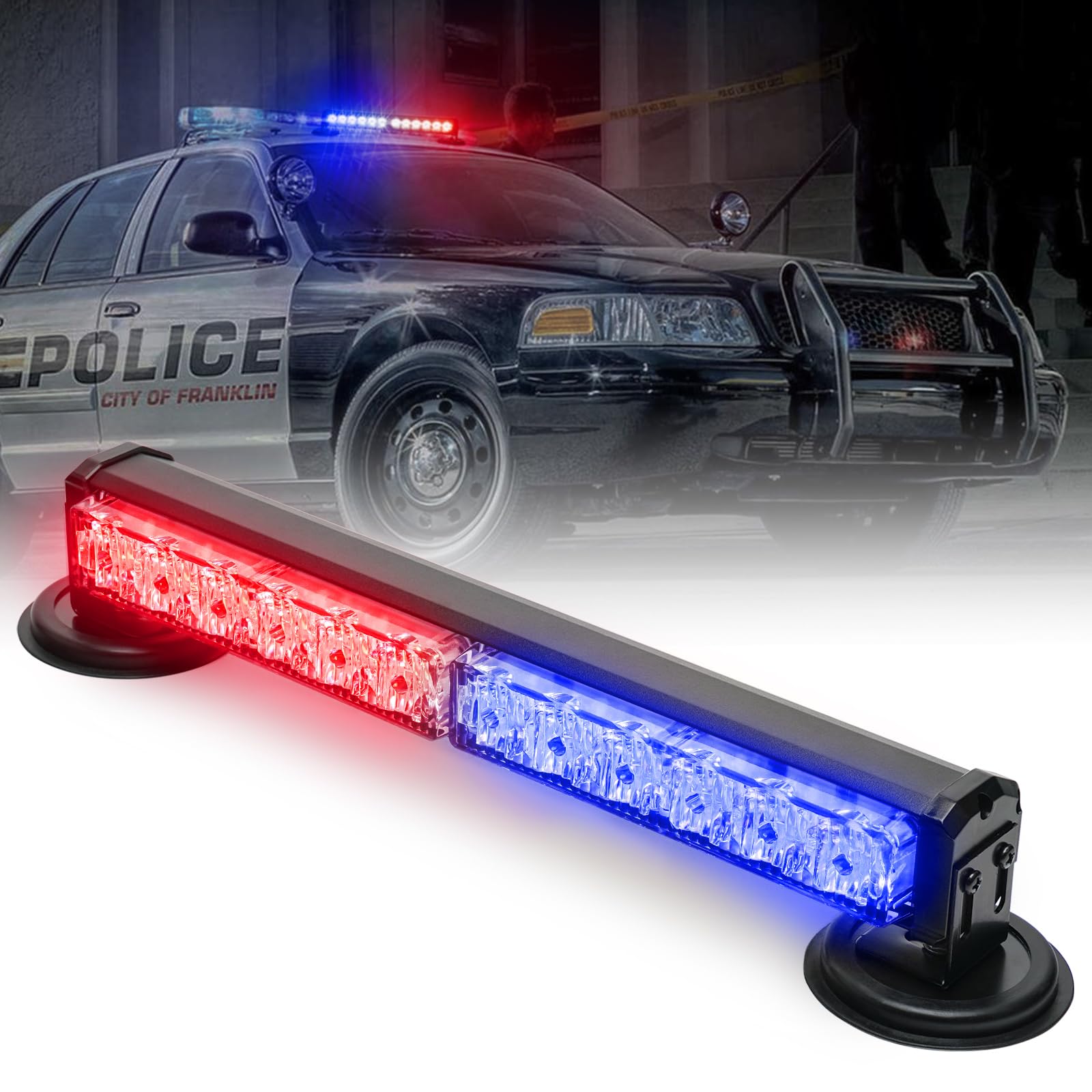 Snapklik.com : BooYu 14 In Battery Powered Police Emergency Strobe ...