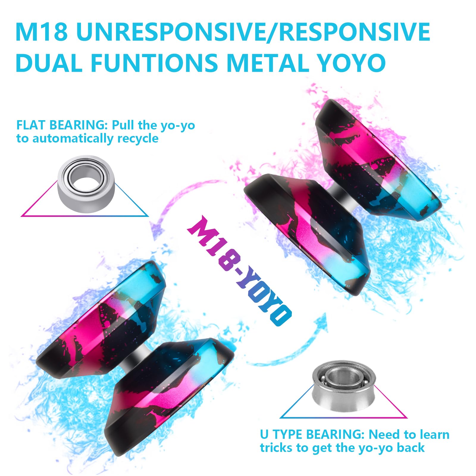 Snapklik.com : WATIEOBOO M18 Responsive Yoyo Professional, Responsive ...