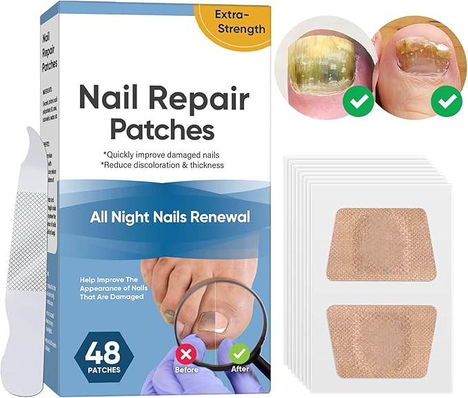 Fungal Nail Patches, 48 PCS Toe Nail Fungal Treatment Extra Strength, 8 ...