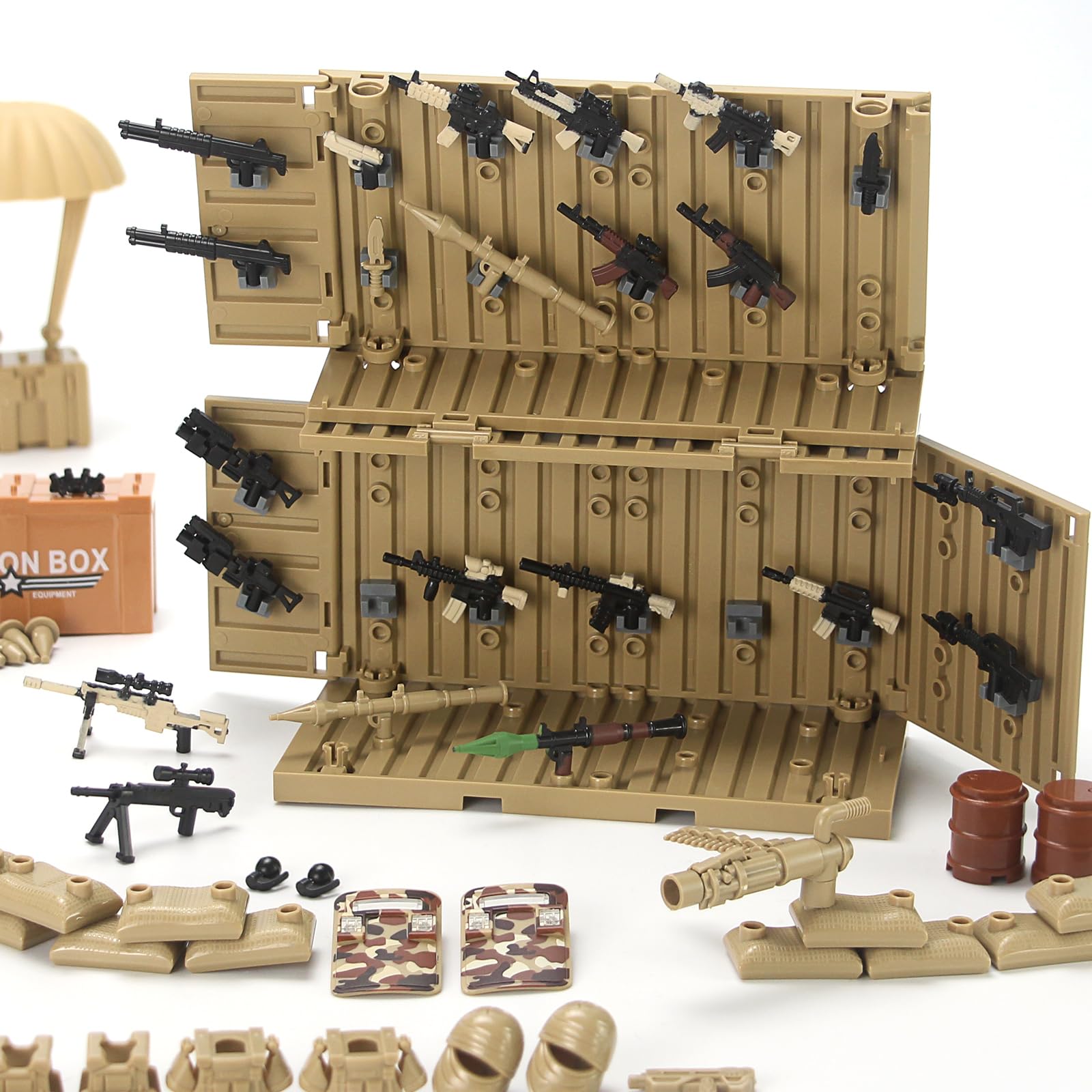 Snapklik.com : Desert Tan Army Accessories Kit 325 Pcs Military Weapons ...