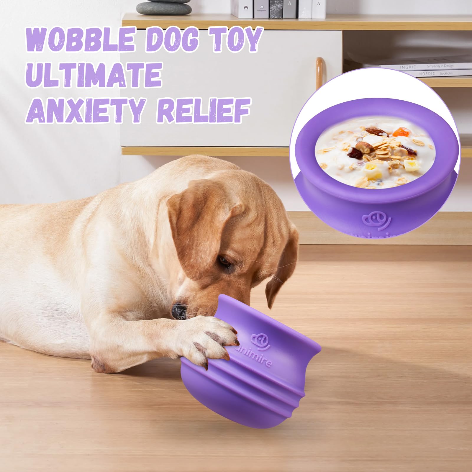 Snapklik.com : Animire Treat Dispensing Dog Toy, Long-Lasting ...