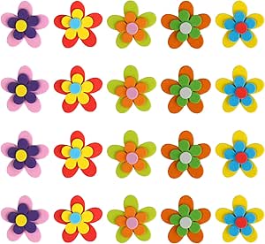 100Pcs Spring Flower Cutouts Colorful Flowers Shape Cut Outs Classroom ...