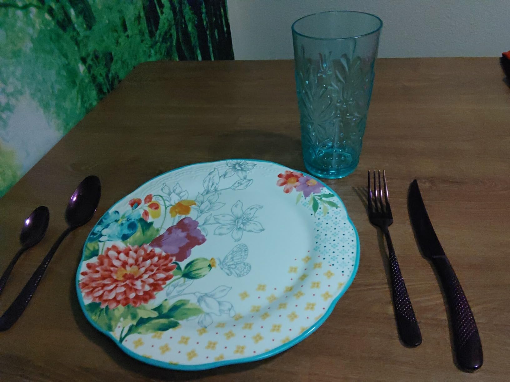 $11/mo - Finance 16-Piece Modern Black Hammered Silverware Set with ...