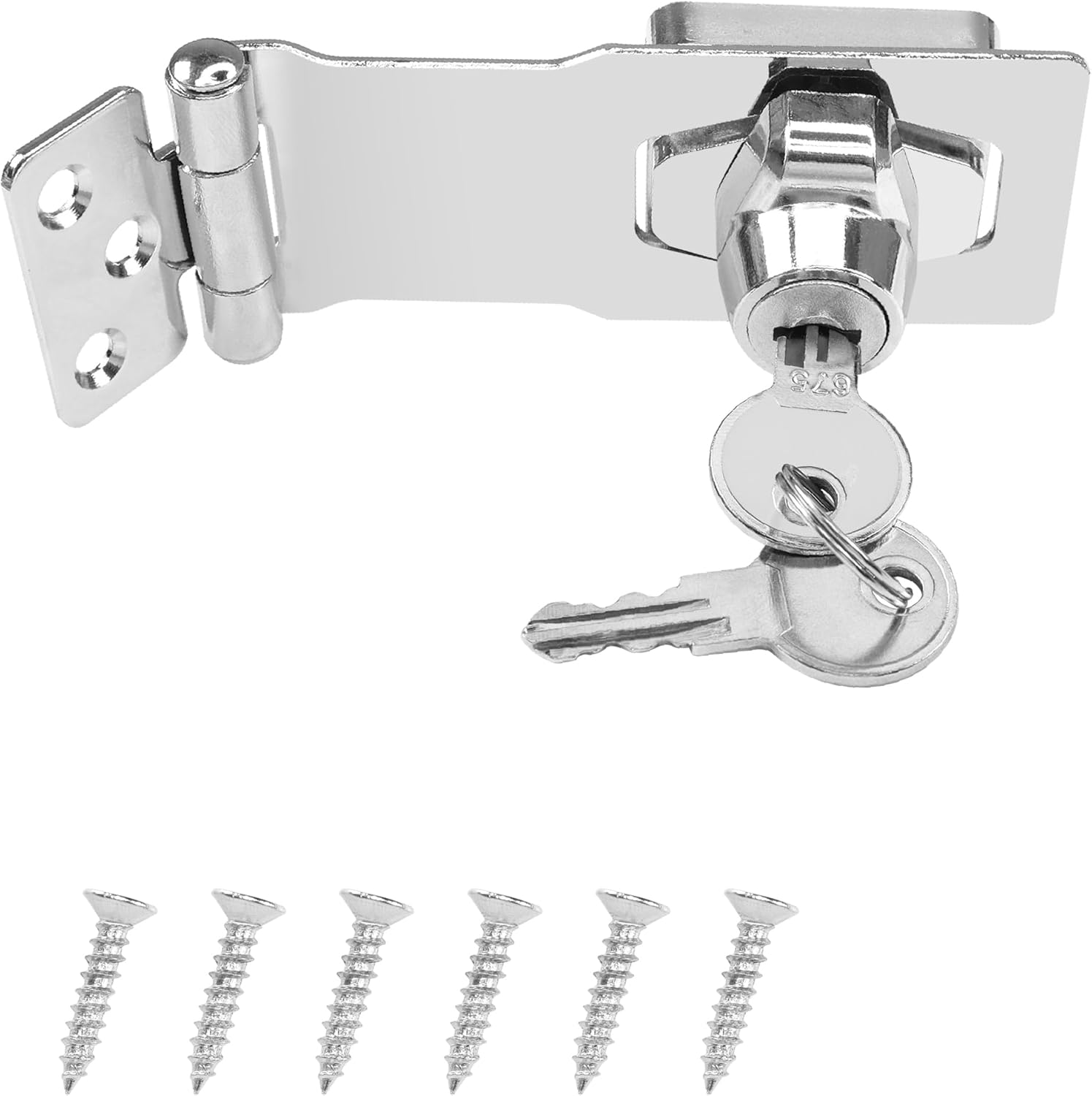 YAODHAOD Keyed Hasp Locks Twist Knob Keyed Locking Hasp, Catch Latch ...