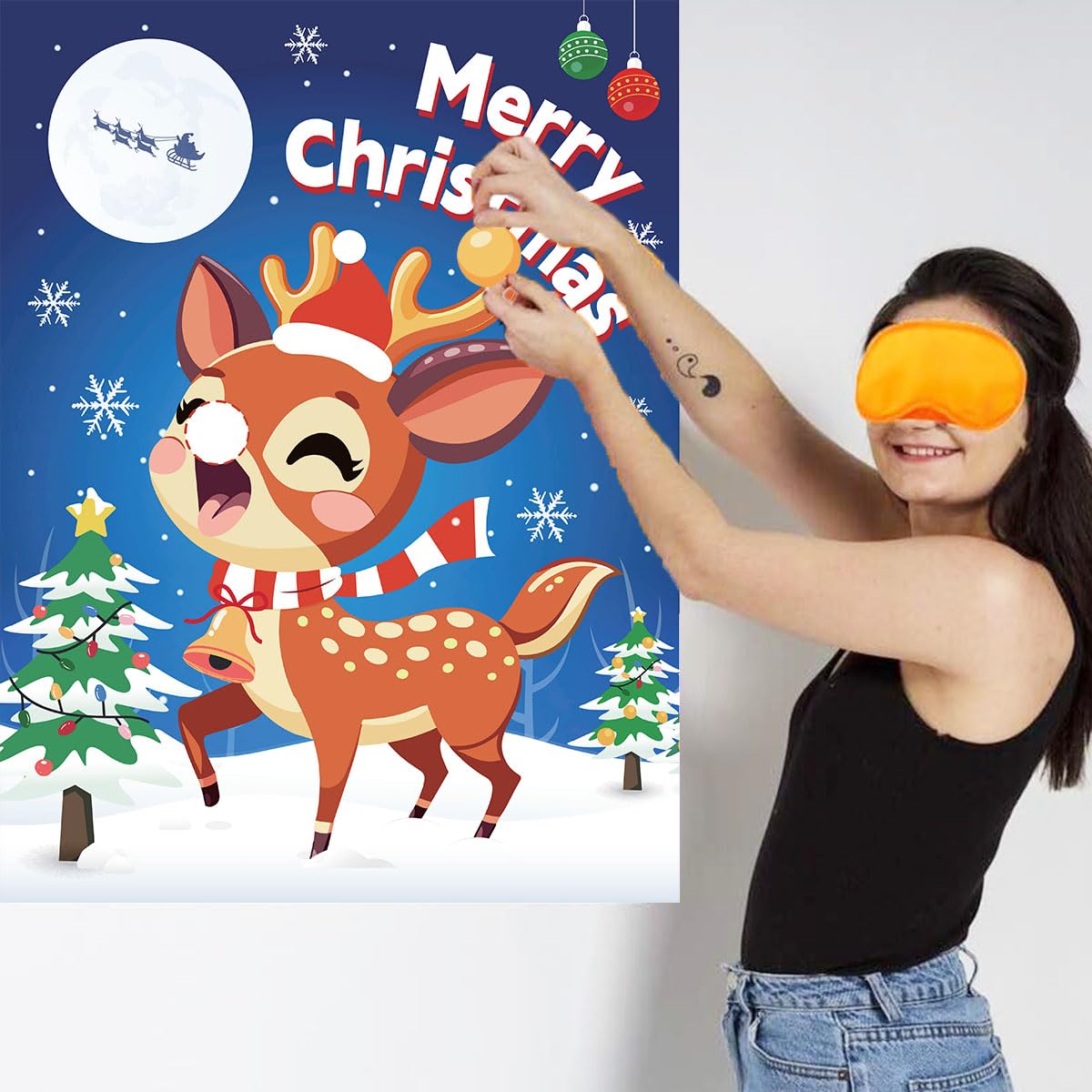Snapklik.com : Kids Christmas Games Pin The Nose On The Reindeer ...