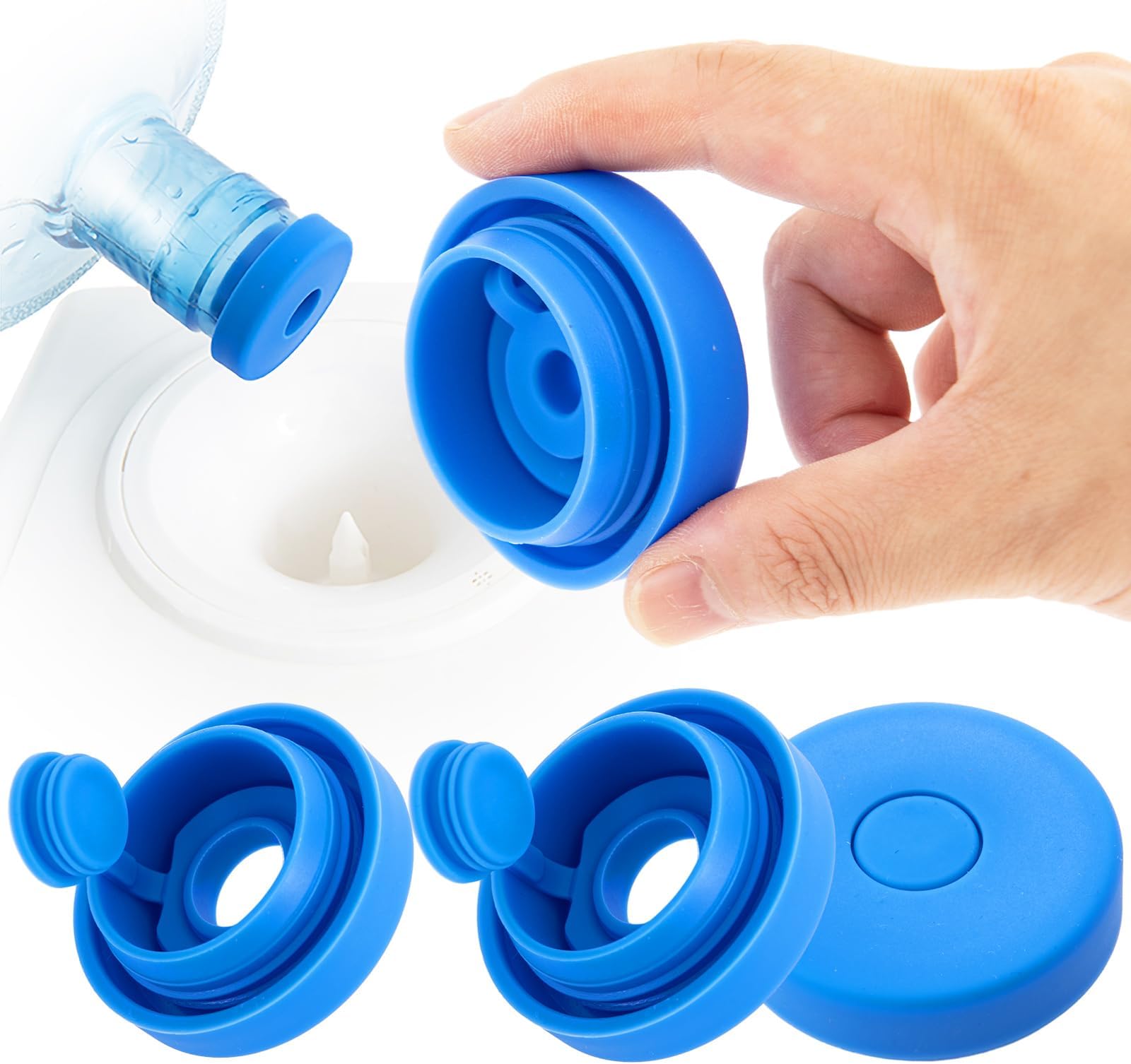 Amazon.com: Feesrivers 3 &5 Gallon Water Jug Cap,Food Grade Silicone ...