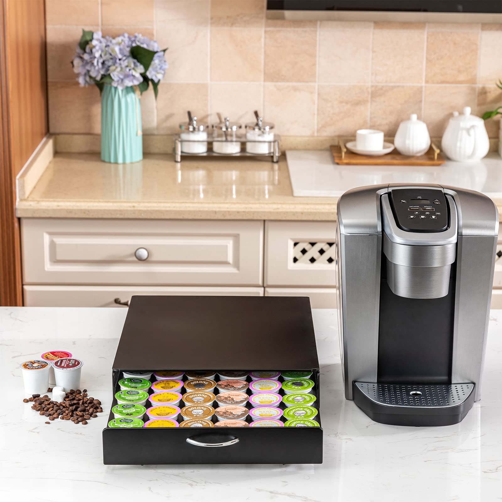 ZCDCP Coffee Pod Holder Drawer Storage, Compatible with K-Cups, With ...