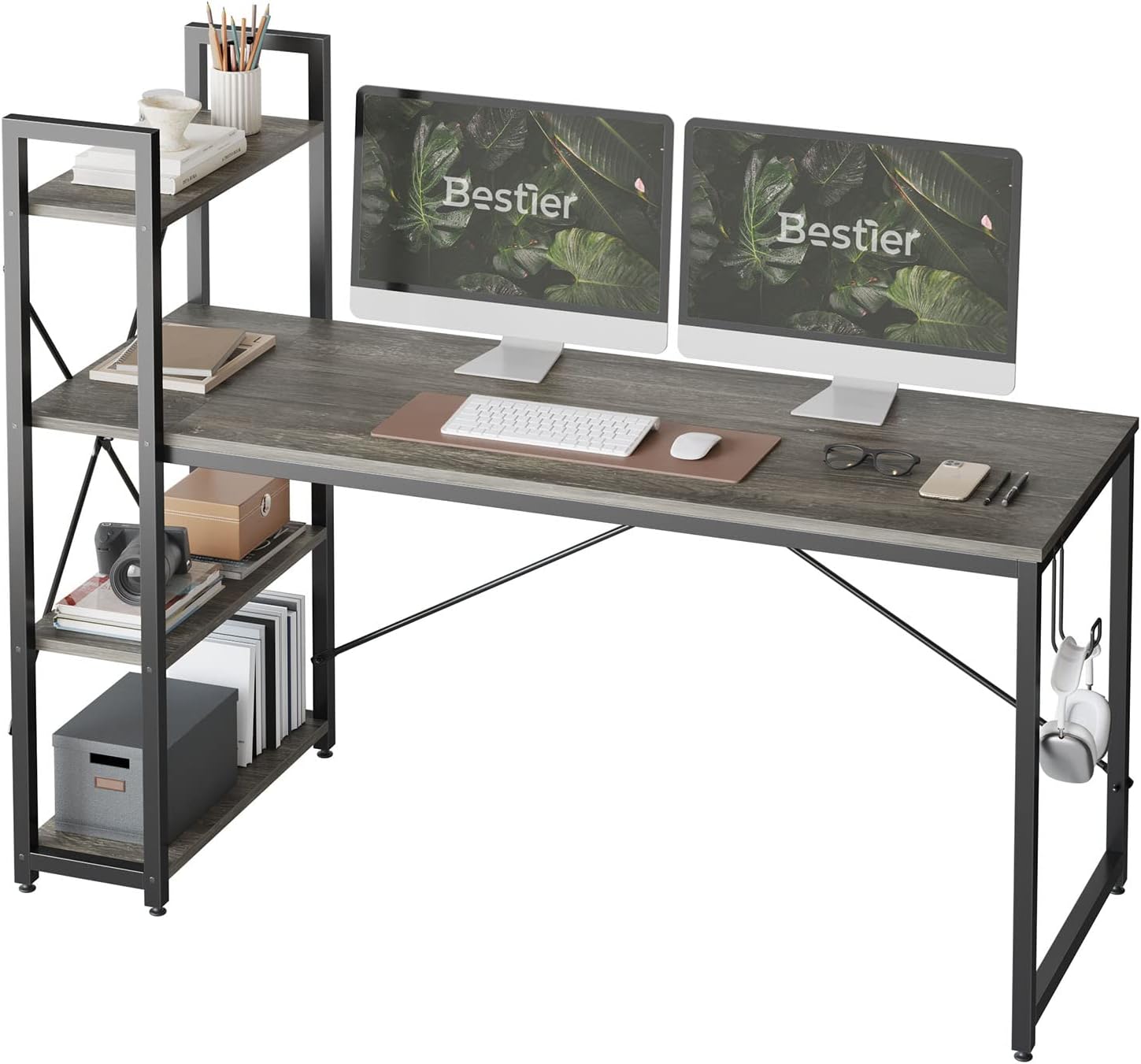 Pc Tisch, Computertisch mit 2 Schubladen, Schreibtisch Bürotisch ...