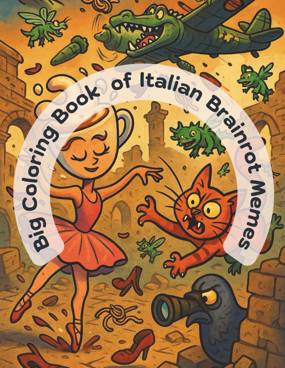 Amazon.com: Big Coloring Book of Italian Brainrot Memes: 42 Italian ...