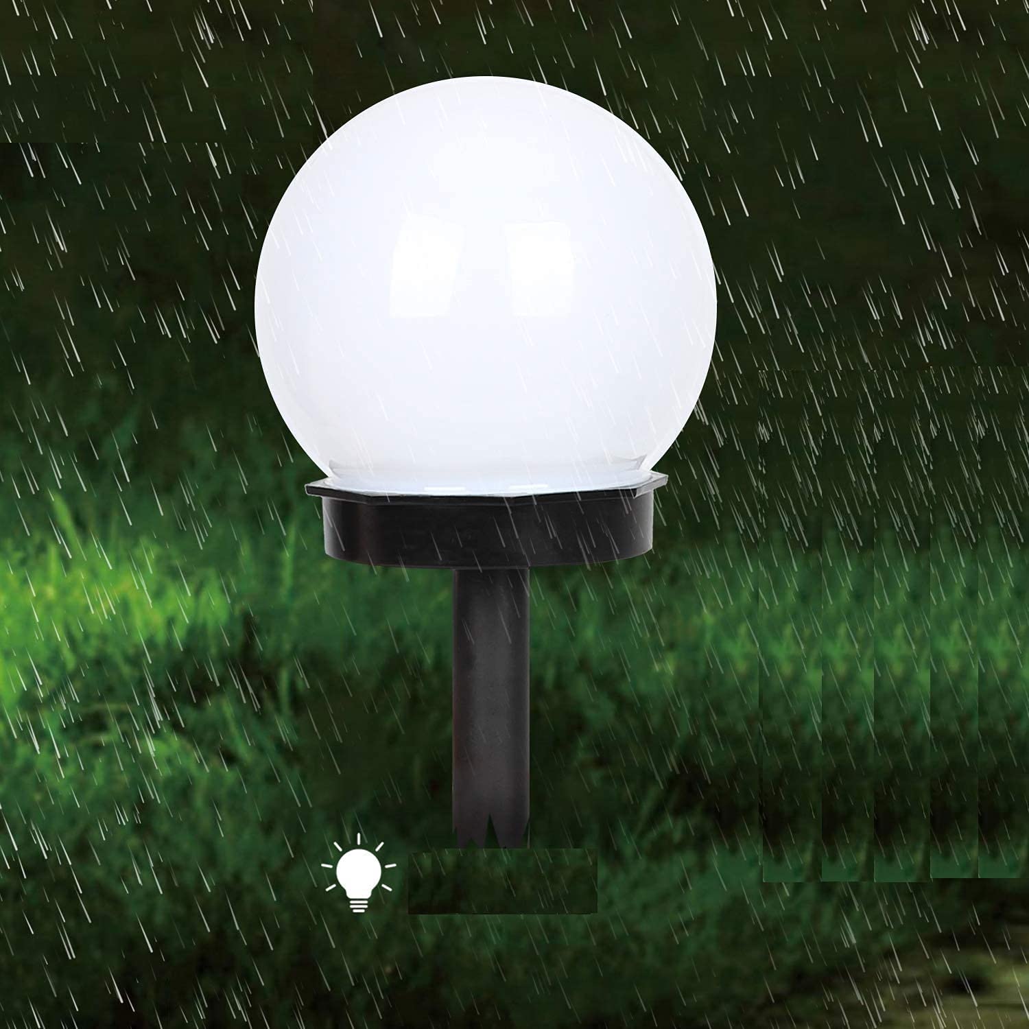 BrightLyt 8 inch Milky Doom, Round Shape Gate Light/Garden Light ...