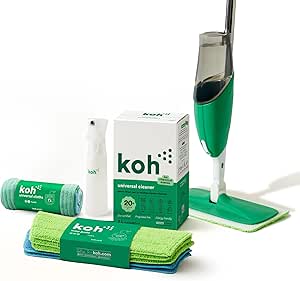 Koh Surface & Spray Mop Starter Kit | All-in-One Cleaning System for 20 ...