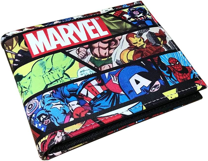 Amazon.com: Superhero PVC material Bifold Wallet (Superhero Comics ...