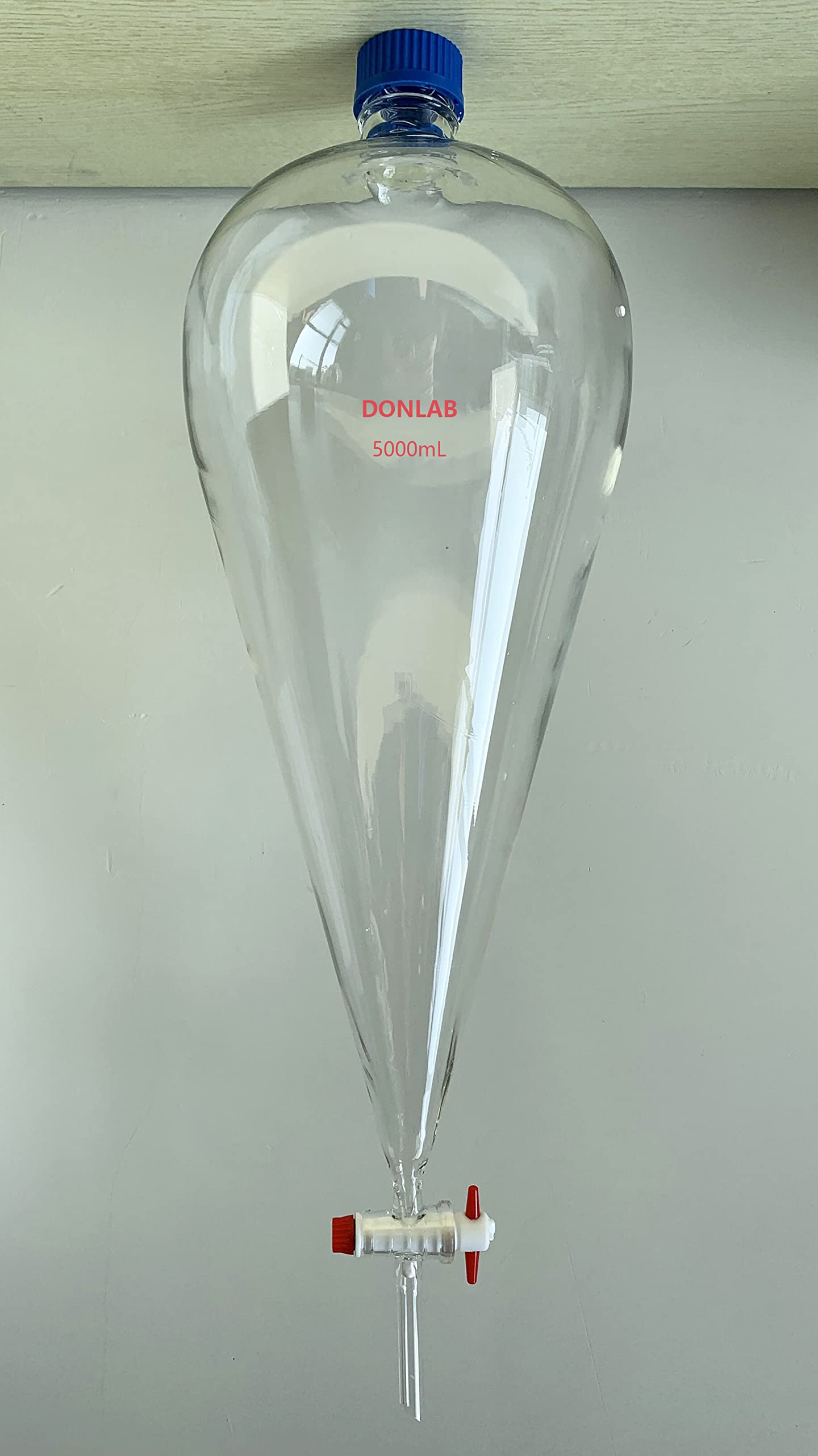 Buy DONLAB EBH-3000 Glass 3000ml/3L GL45 Screw-Mouth Conical Separatory ...